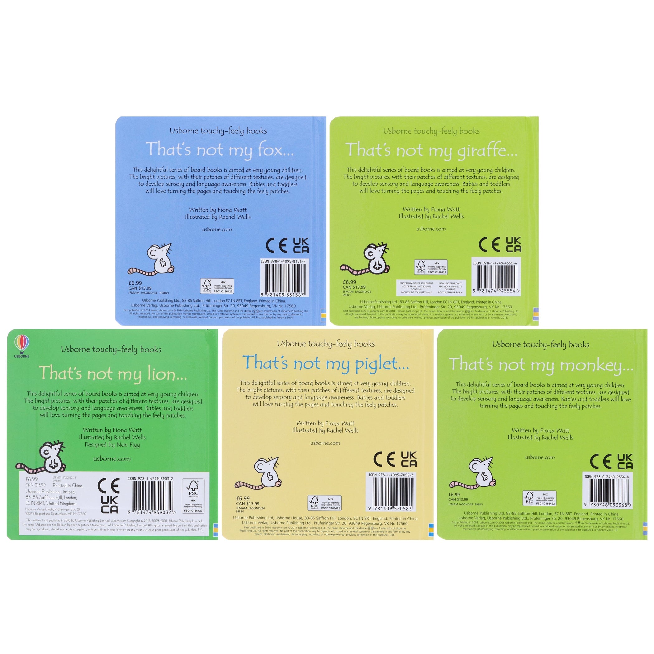 Usborne touchy feely books: That's not my... Collection 3: 5 Books Set ...