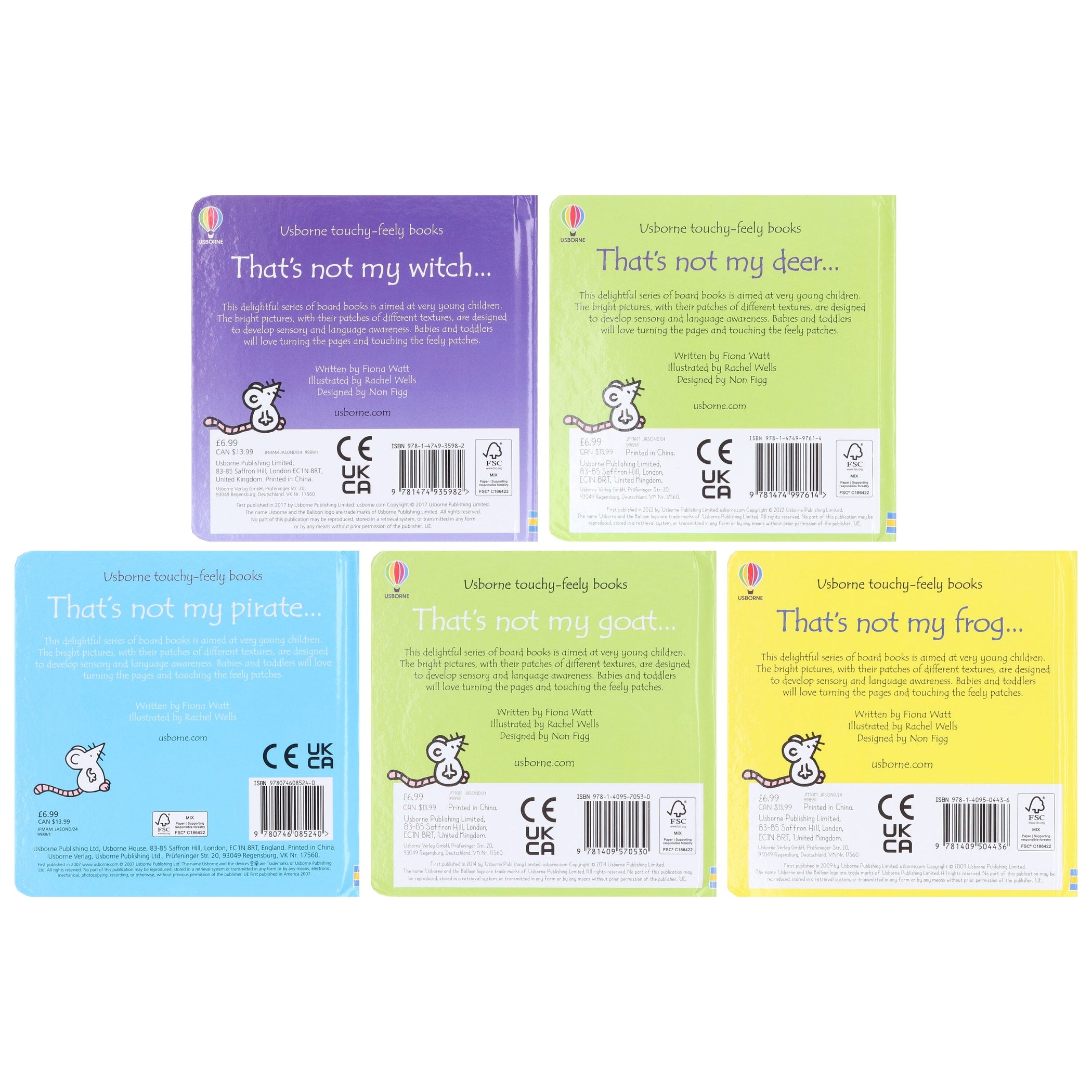 Usborne touchy feely books: That's not my... Collection 4: 5 Books Set ...