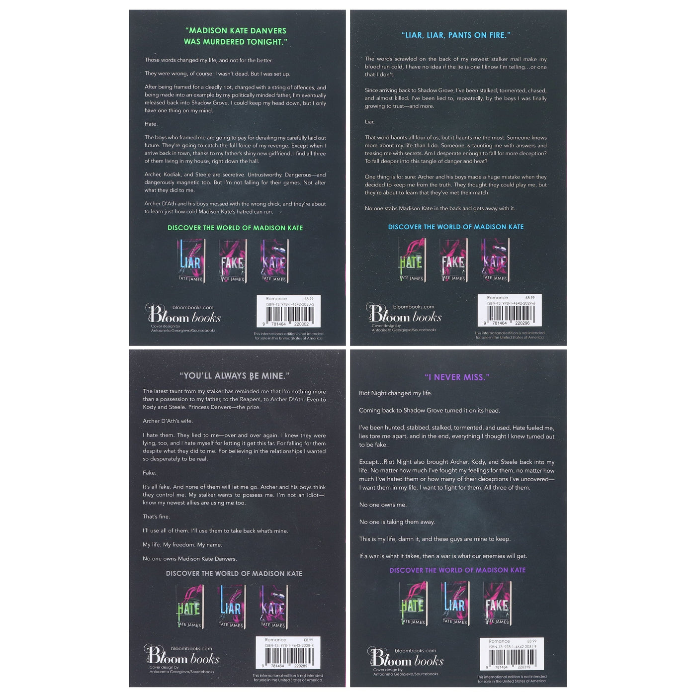 Madison Kate Series By Tate James 4 Books Collection Set - Fiction - P ...