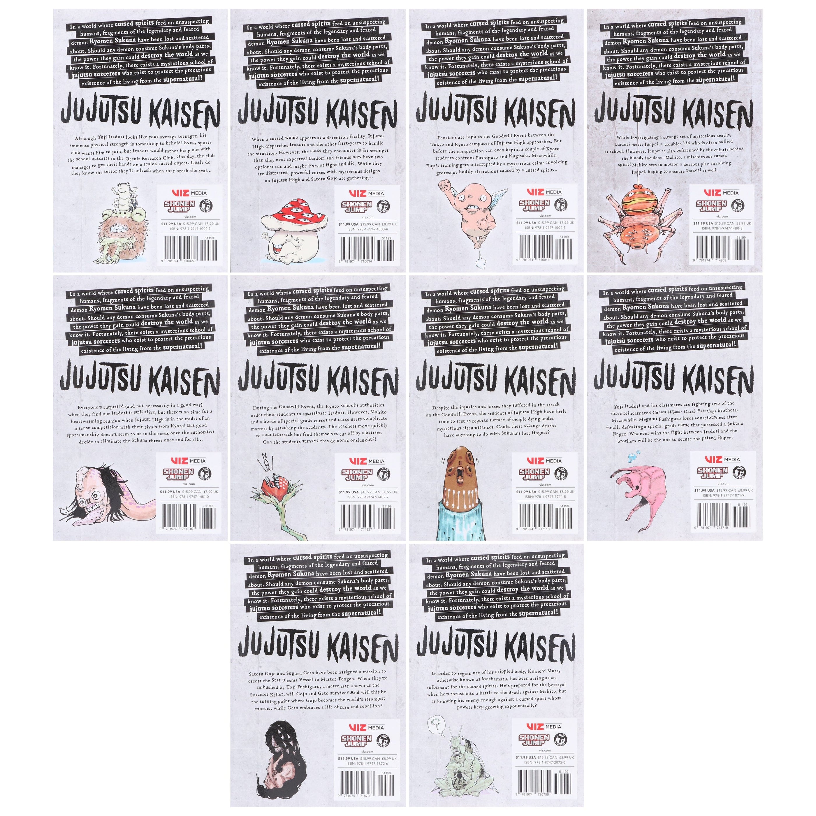 Jujutsu Kaisen by Gege Akutami: Volume 1-10 Collection 10 Books Manga — Books2Door