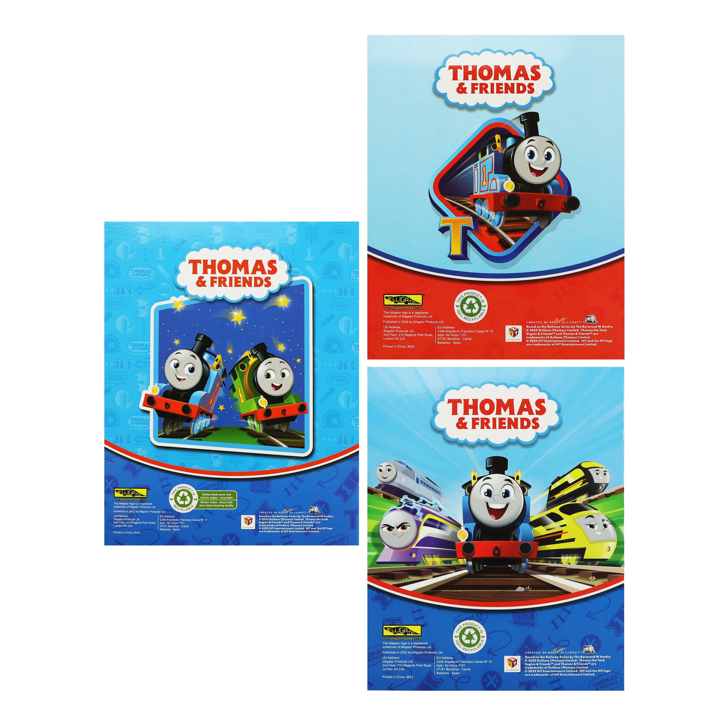 Thomas And Friends Activity Pack Colouring Books & Stickers 3 Books Co ...