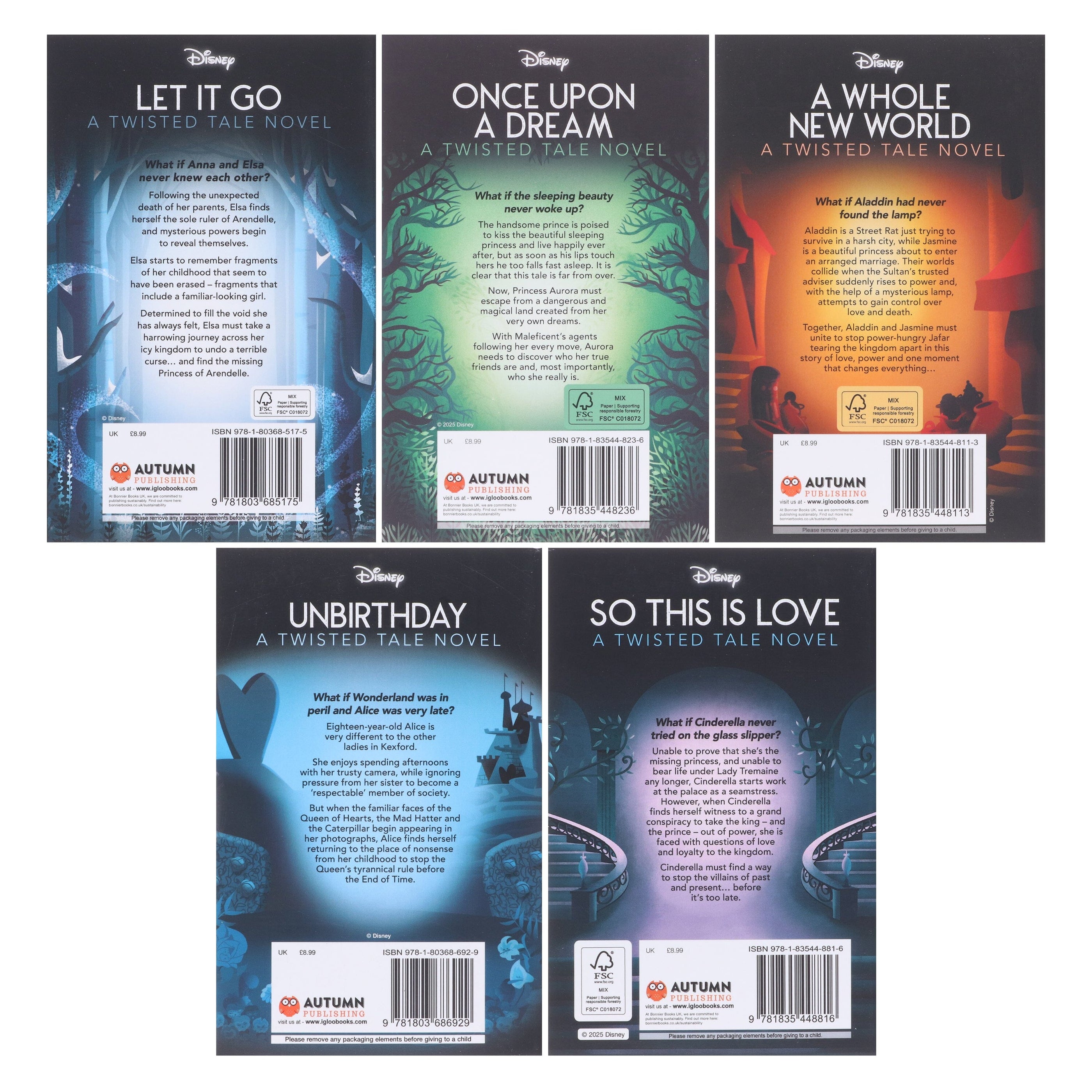 Disney Princess Twisted Tales Series 5 Books Collection Set - Ages 9 ...