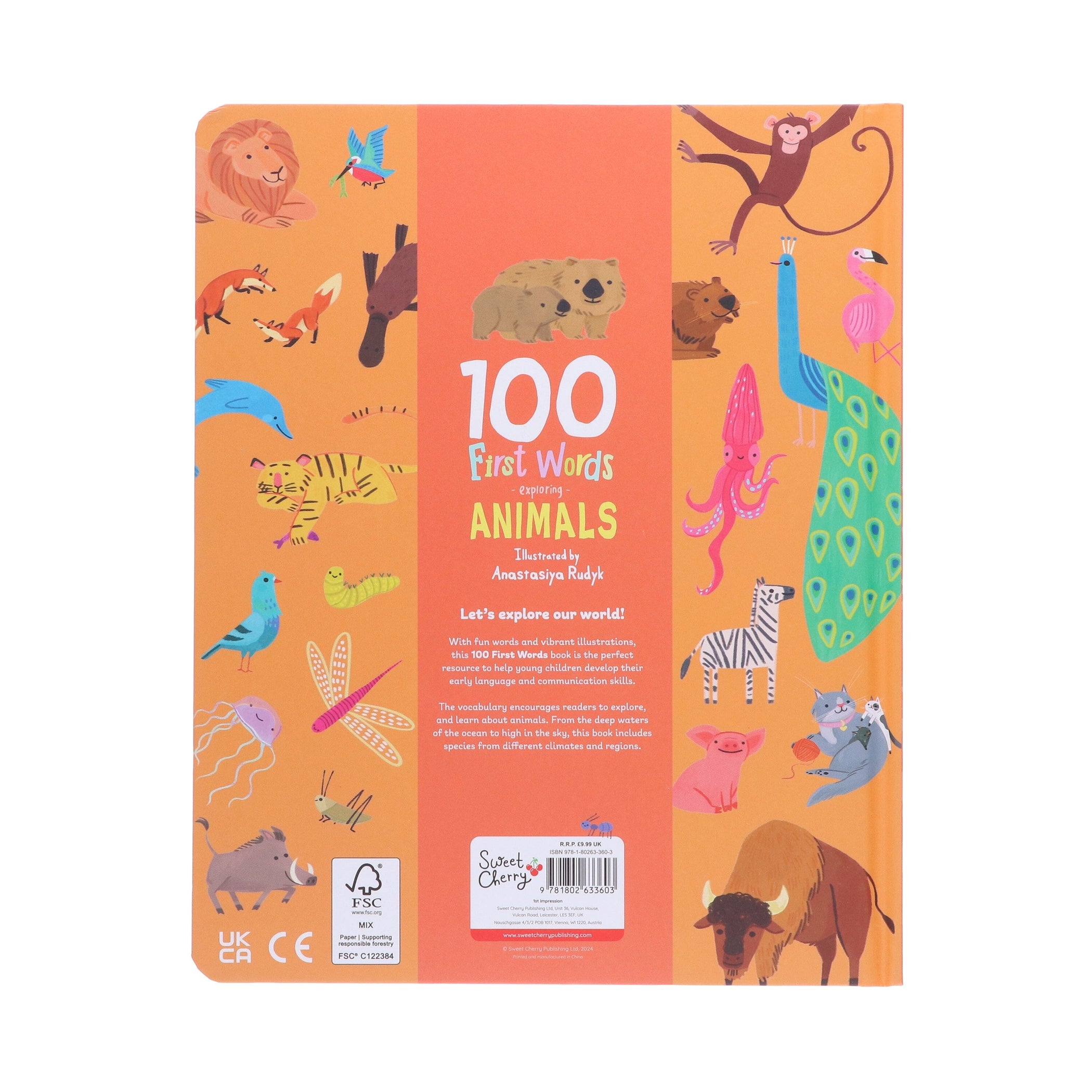 100 First Words Exploring Animals By Sweet Cherry Publishing - Ages 3 ...