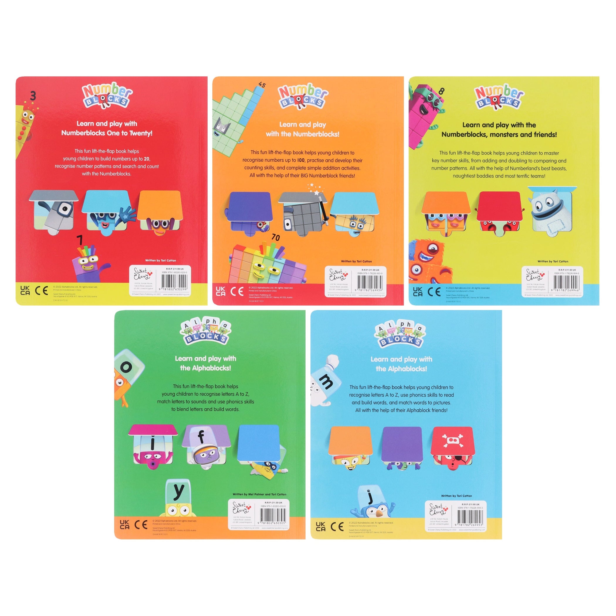 Numberblocks And Alphablocks Lift-The-Flap 5 Books & Numberblocks Red ...