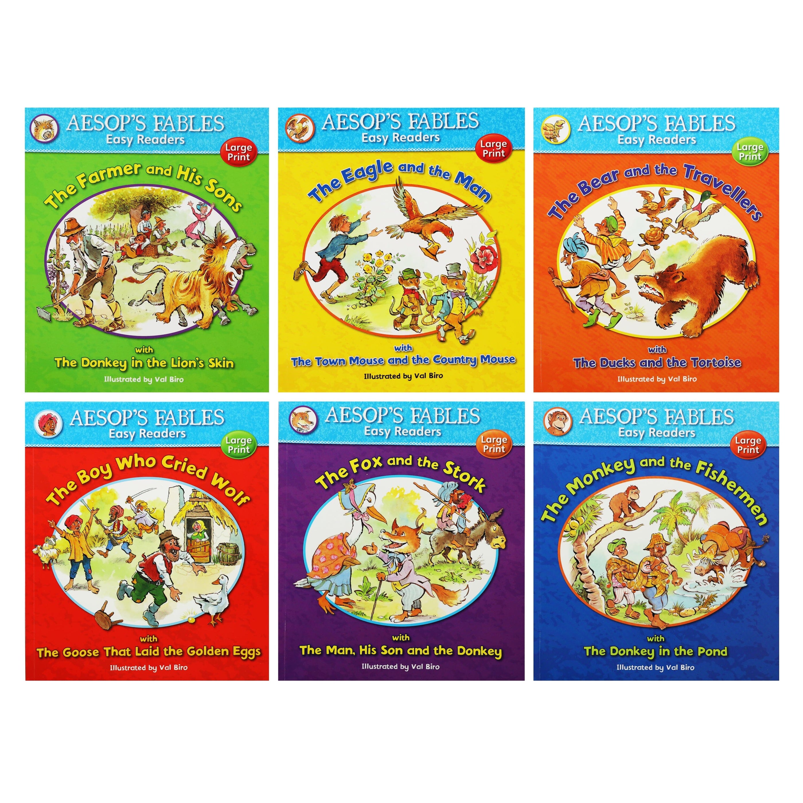 Aesop's Fables Easy Readers By Val Biro 6 Books Collection Set - Ages ...