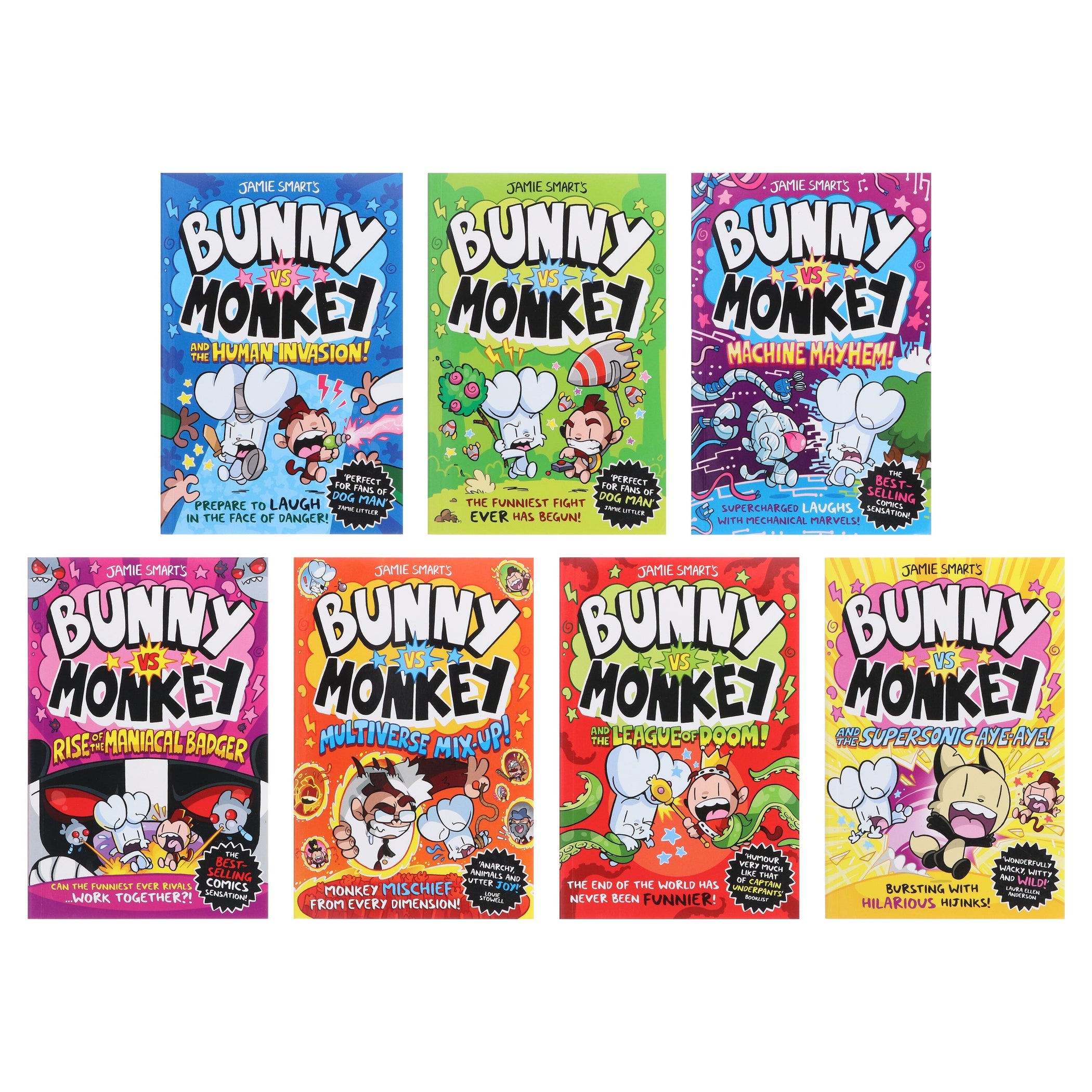 Bunny vs Monkey by Jamie Smart 5 Books Set — Books2Door