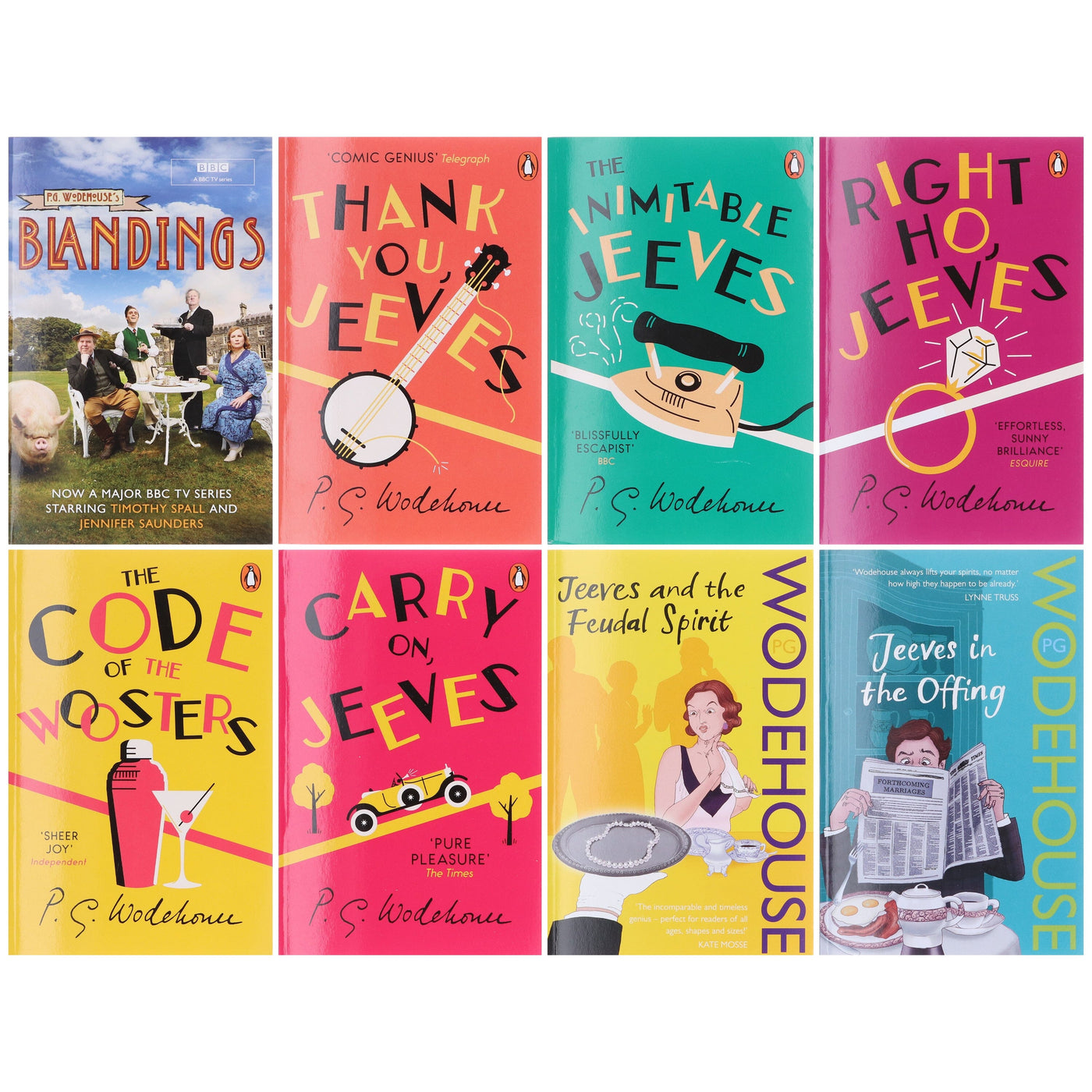 Jeeves & Wooster Series By P.G. Wodehouse 8 Books Collection Set - Fic ...