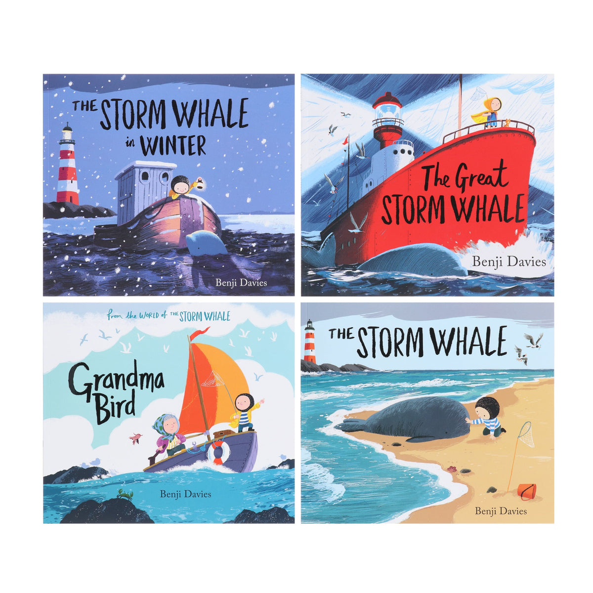 Storm Whale Series By Benji Davies 4 Books Collection Set - Ages 2-5 ...