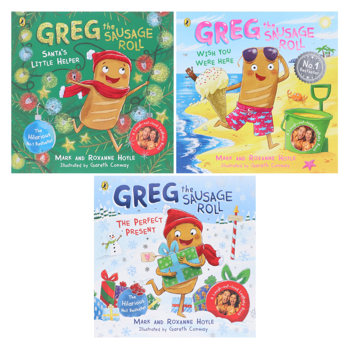 Greg the Sausage Roll Collection Illustrated 3 Books Set By Mark & Rox ...