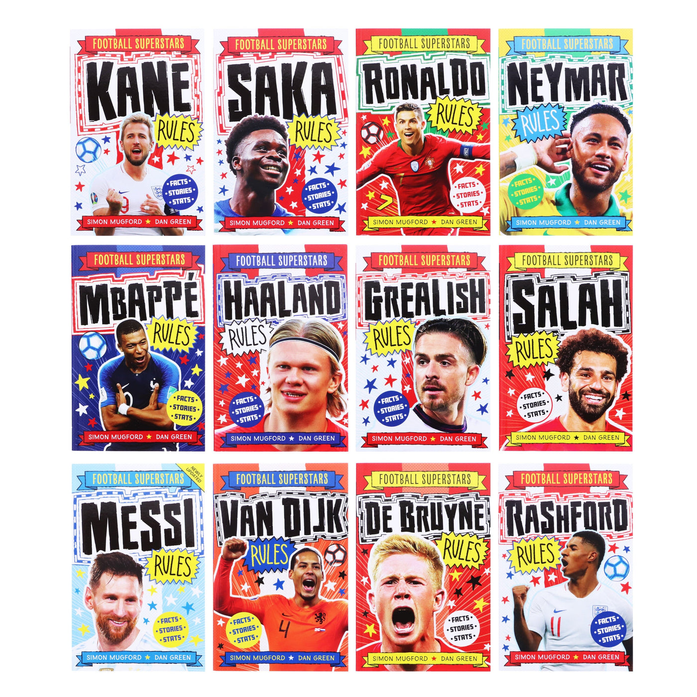 Football Superstars 12 Books Collection Set By Simon Mugford & Dan Gre — Books2Door