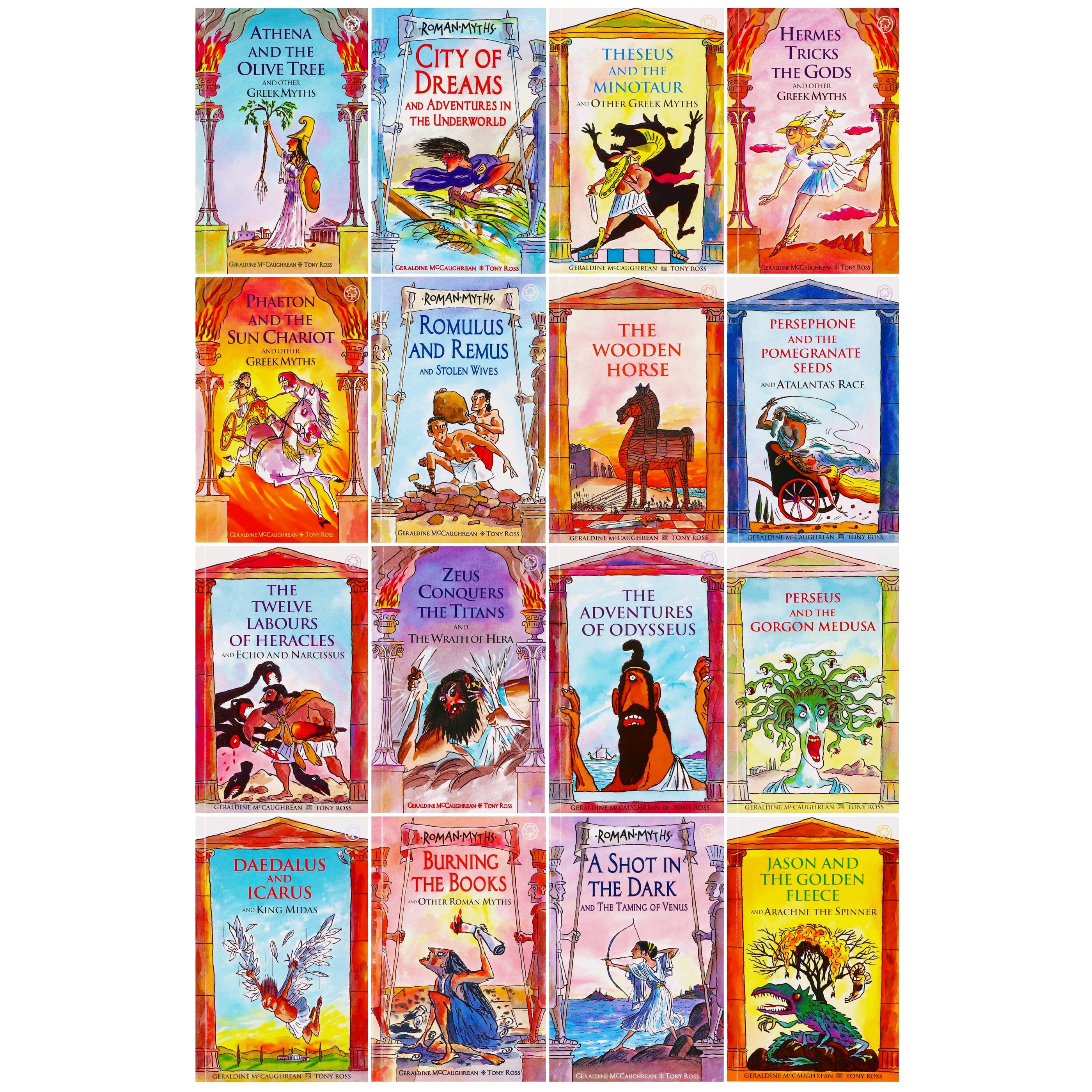 Ancient Myths 16 Books Collection by McCaurhrean Ross - Age 7-9 - Pape ...