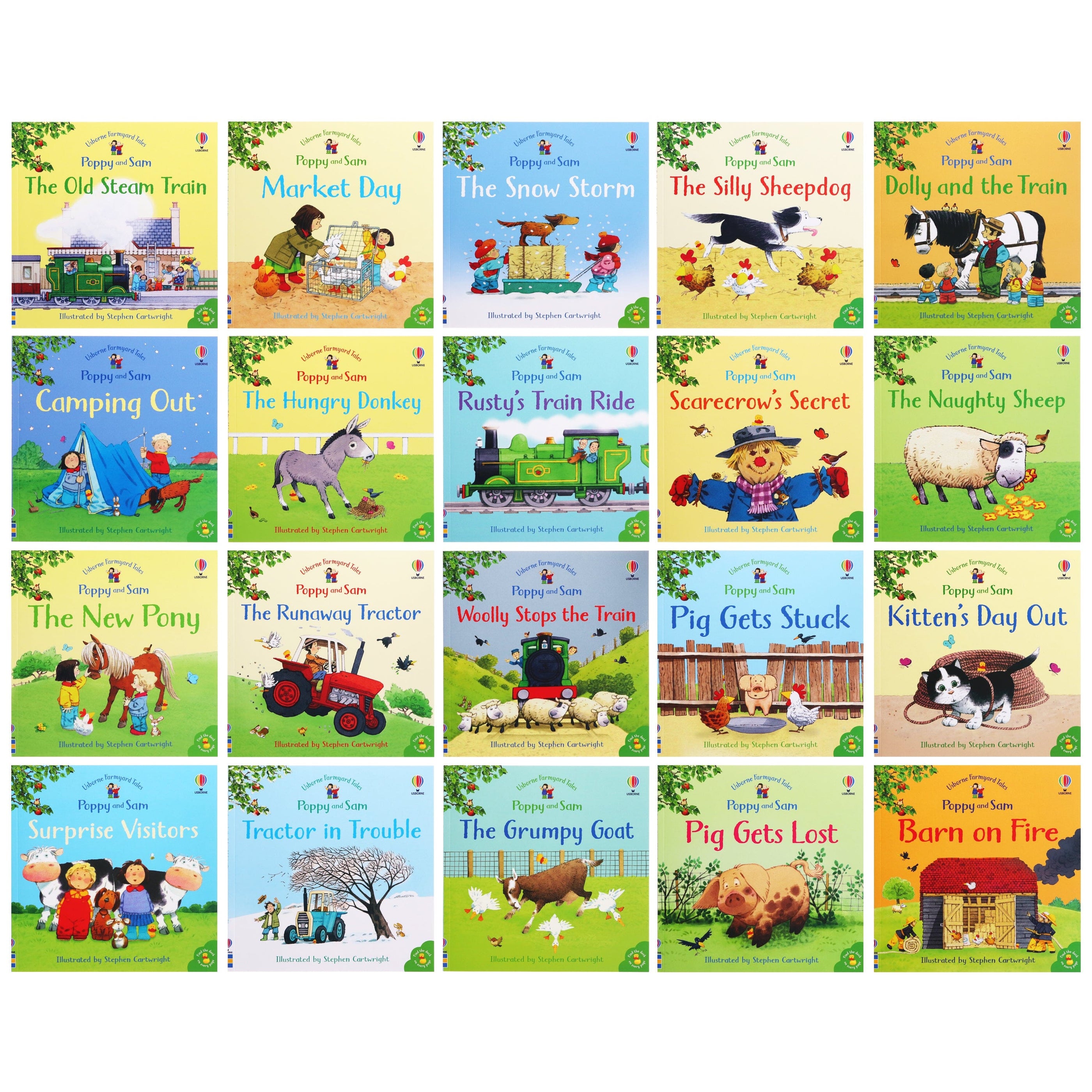 Usborne Farmyard Tales Poppy and Sam Story Collection 20 Books Set By ...