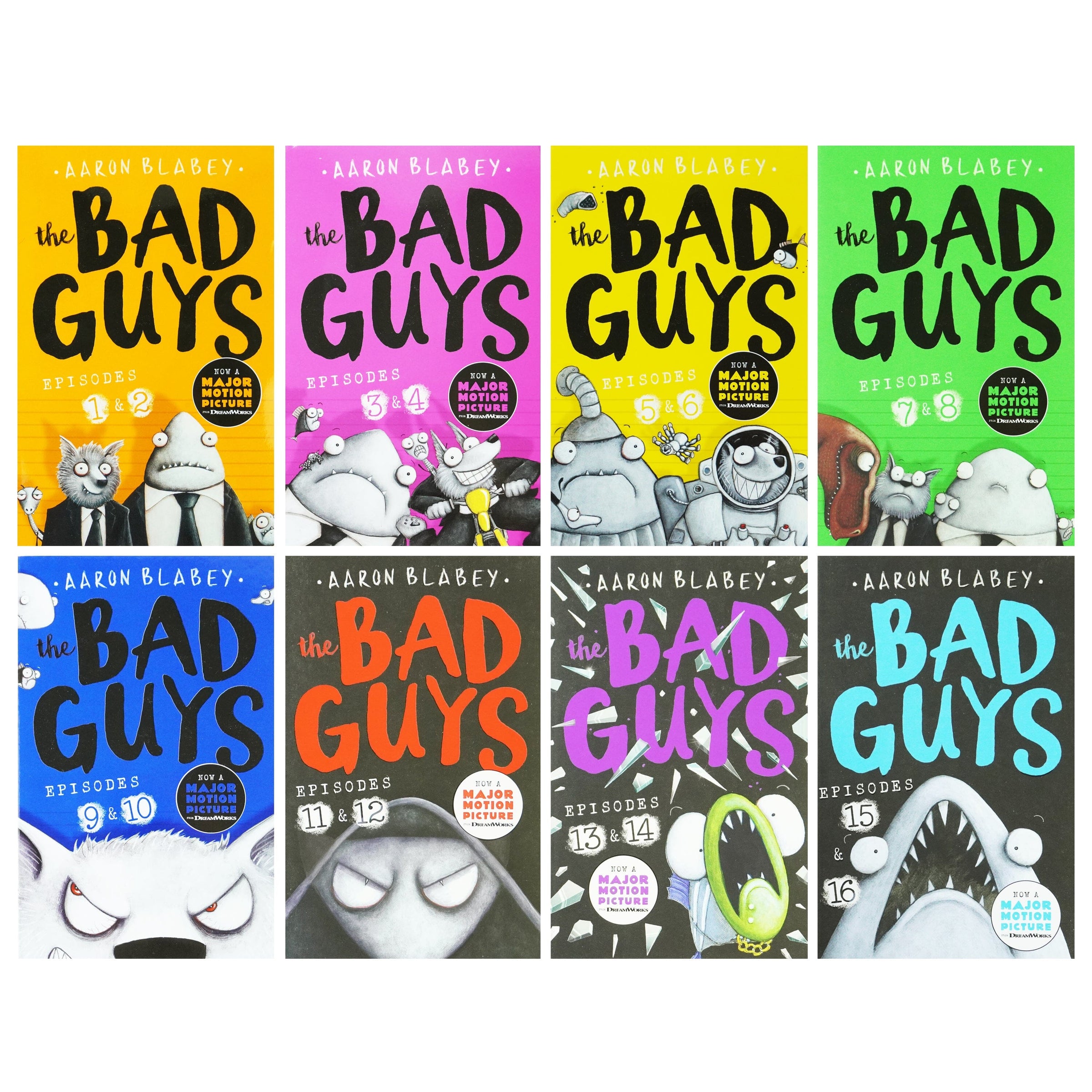 The Bad Guys Episodes 1-16 by Aaron Blabey 8 Books Collection Set - Ag ...