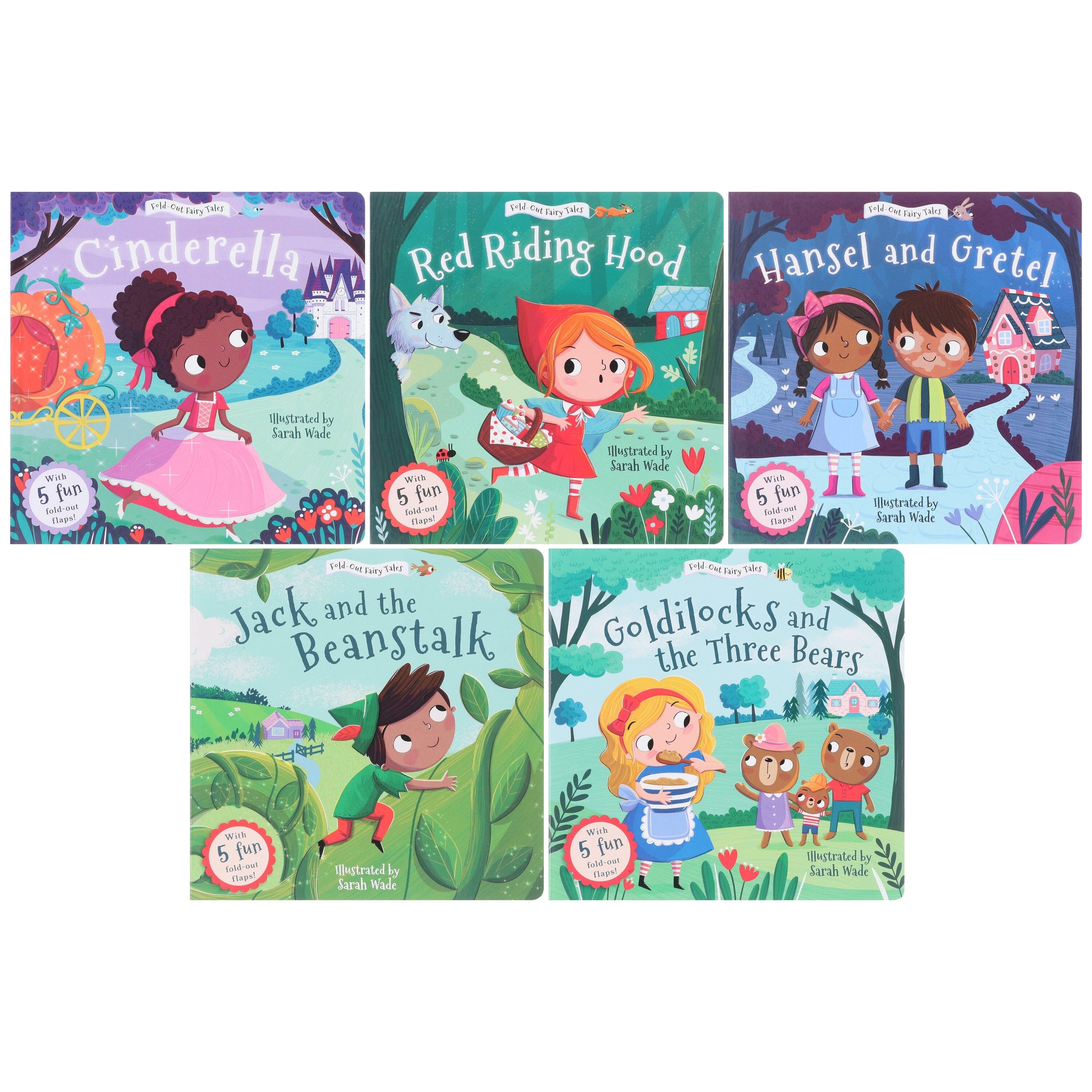 Fairy Tales Fold-Out Collection illustrated 5 Books Box Set - Ages 3-6 ...