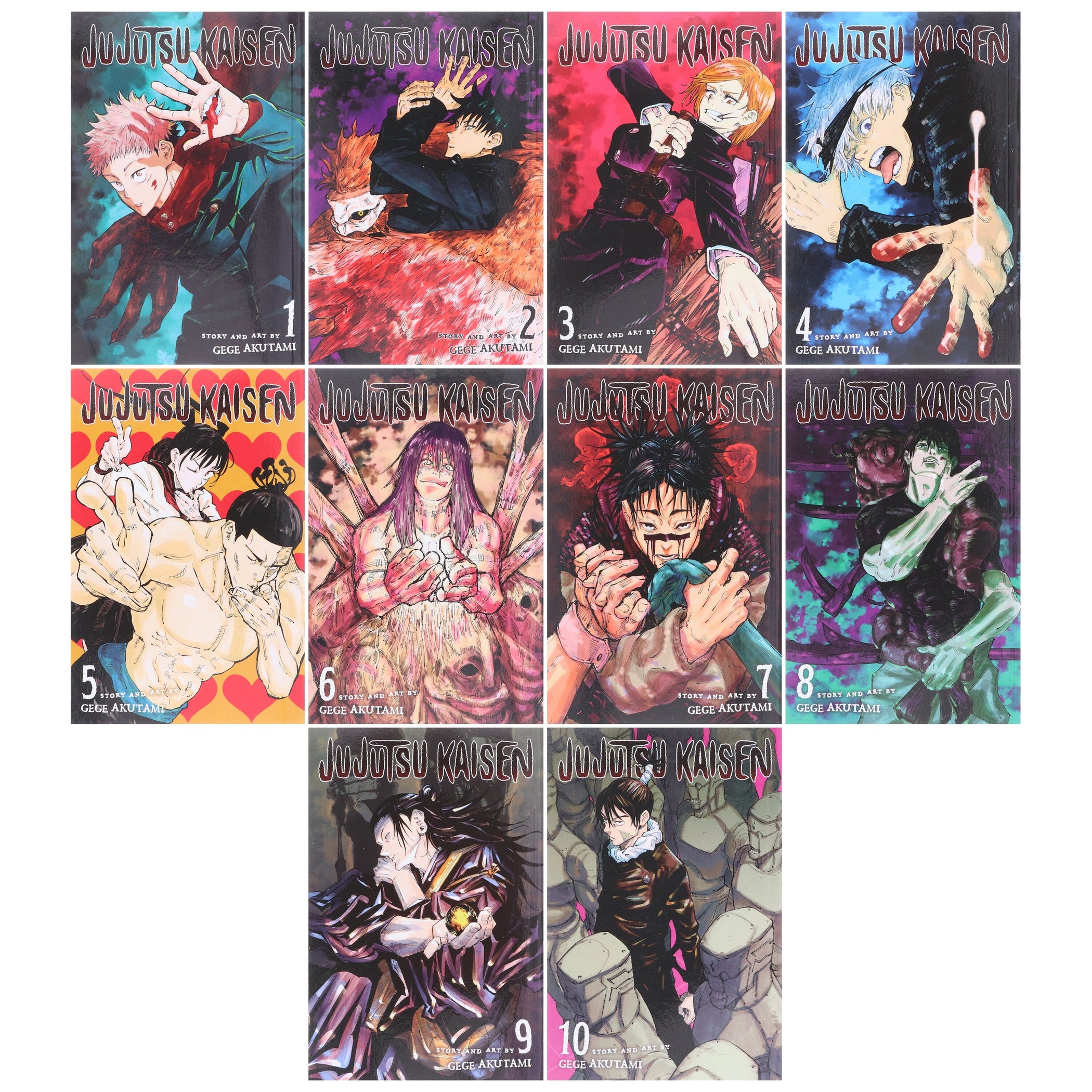 Jujutsu Kaisen by Gege Akutami: Volume 1-10 Collection 10 Books Manga — Books2Door