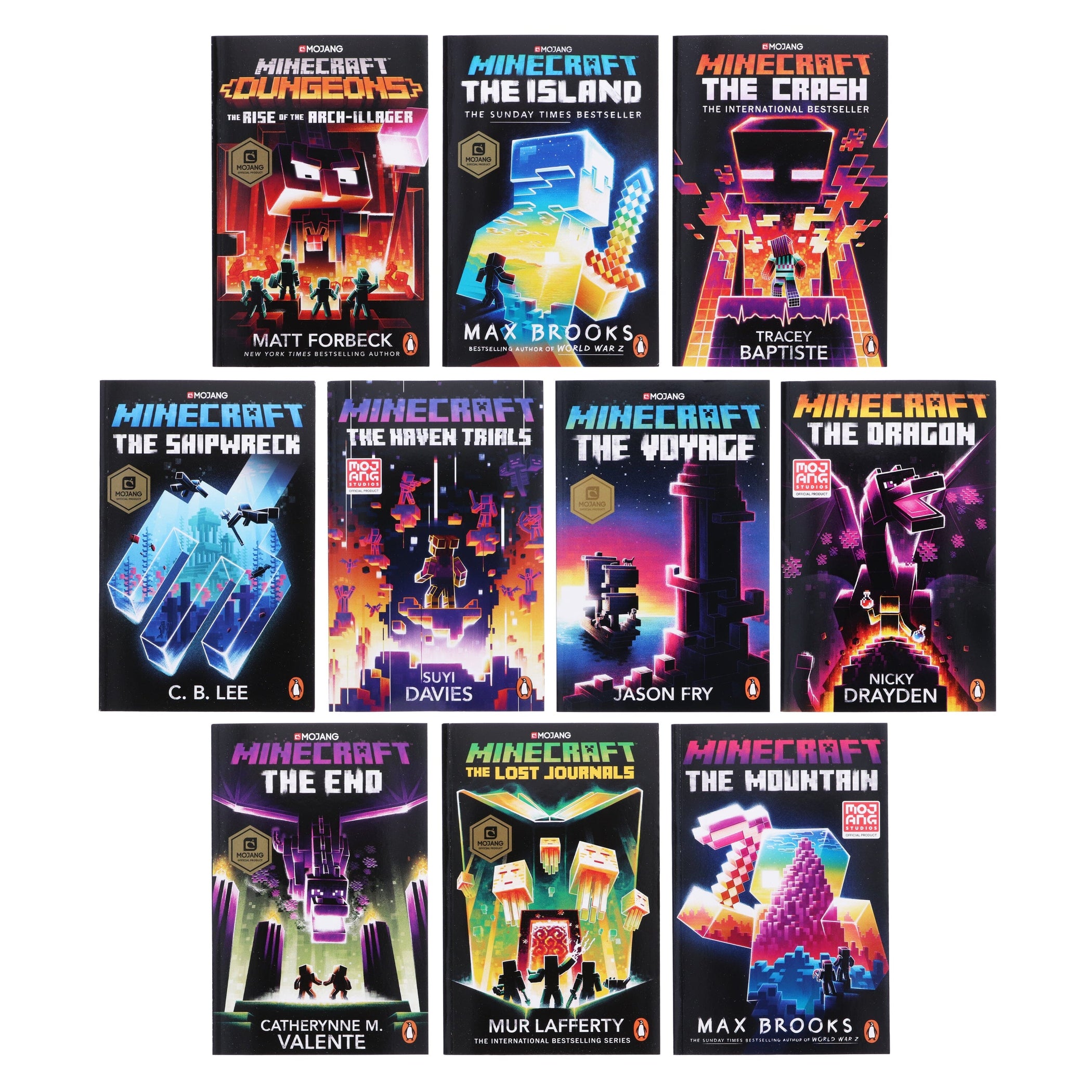 The Official Minecraft Novels: 10 Books Collection Set - Ages 7-11 - P ...