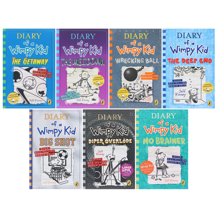 Diary of a Wimpy Kid (Book 12-18) By Jeff Kinney 7 Books Collection Se ...