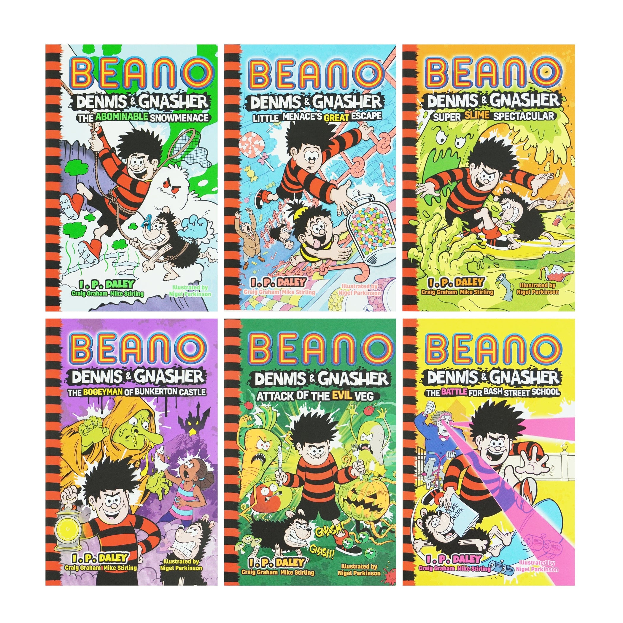 Beano Dennis & Gnasher by I. P. Daley 6 Books Collection Set - Ages 7 ...