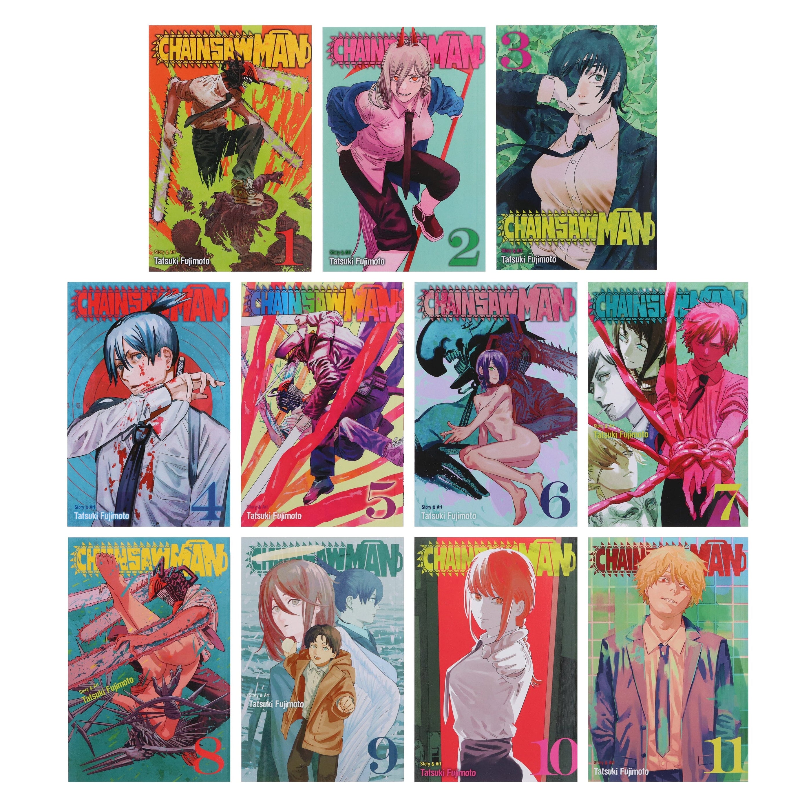 Chainsaw Man Series (Volumes 1-11) by Tatsuki Fujimoto: 11 Books Colle — Books2Door