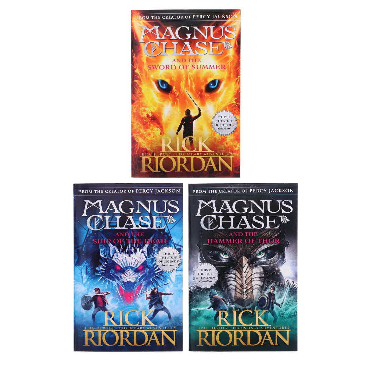 Magnus Chase by Rick Riordan 3 Books Set - Ages 9-11 - Paperback ...