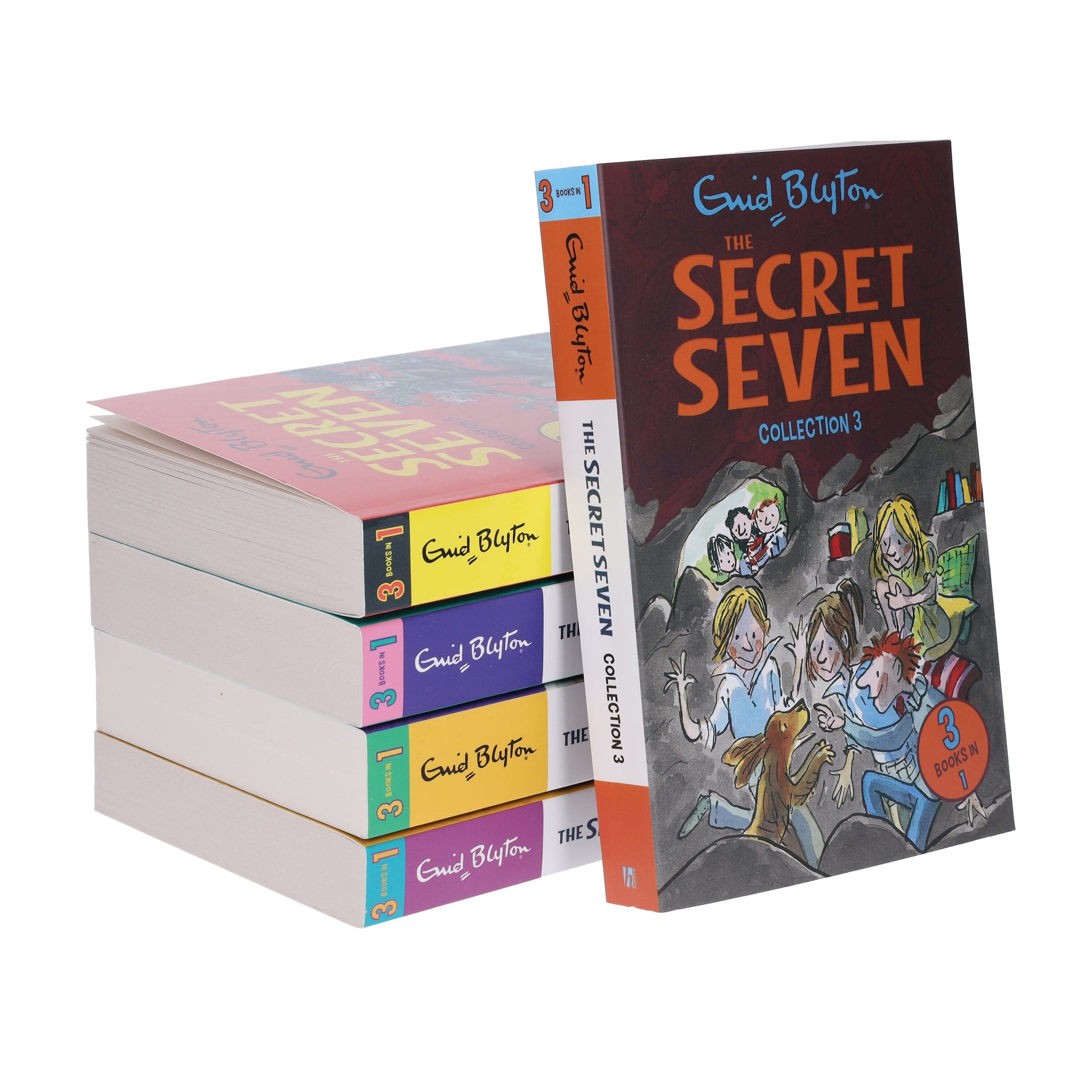 The Secret Seven Series By Enid Blyton 5 Books 15 Story Collection Set ...