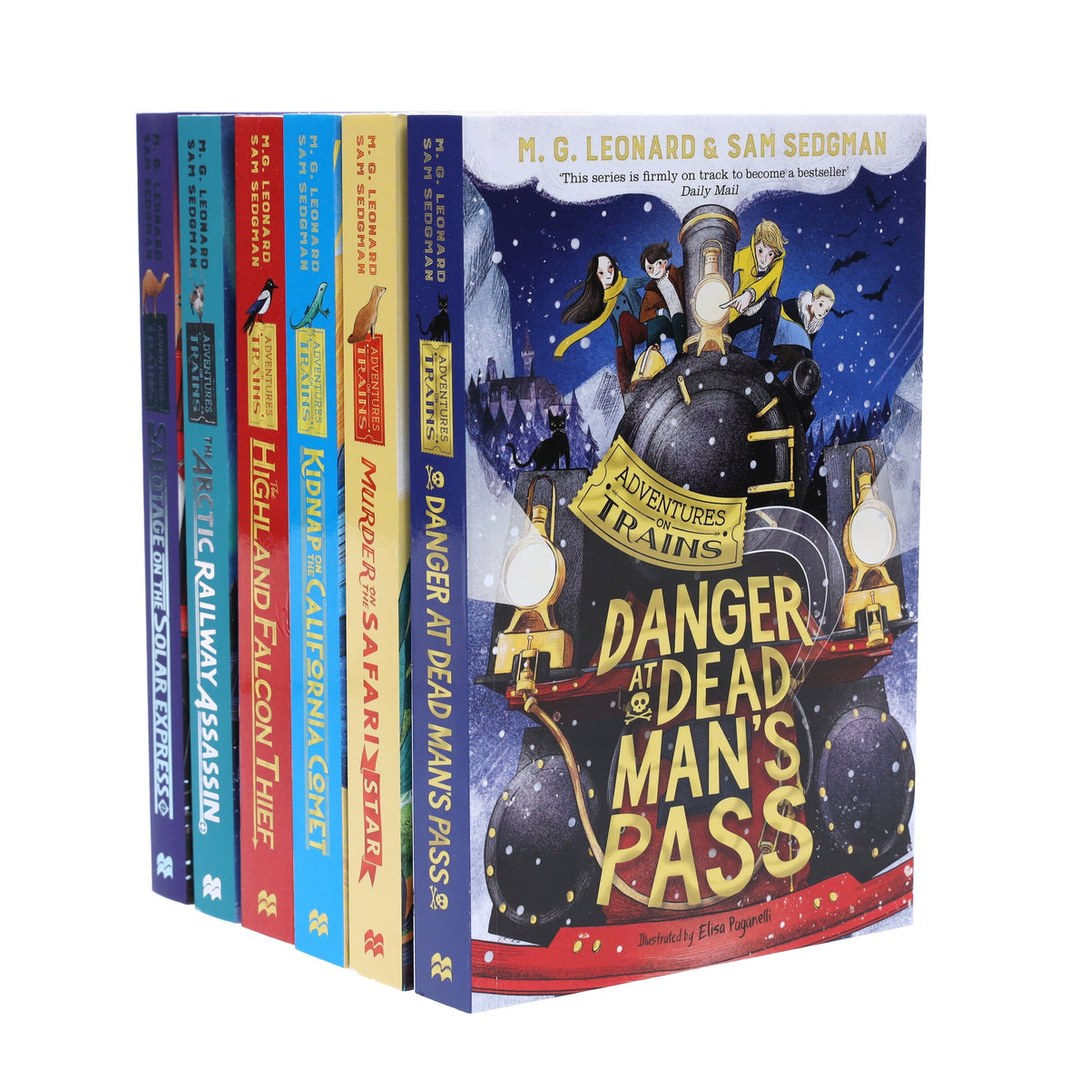 Adventures on Trains By M. G. Leonard & Sam Sedgman 6 Books Collection ...