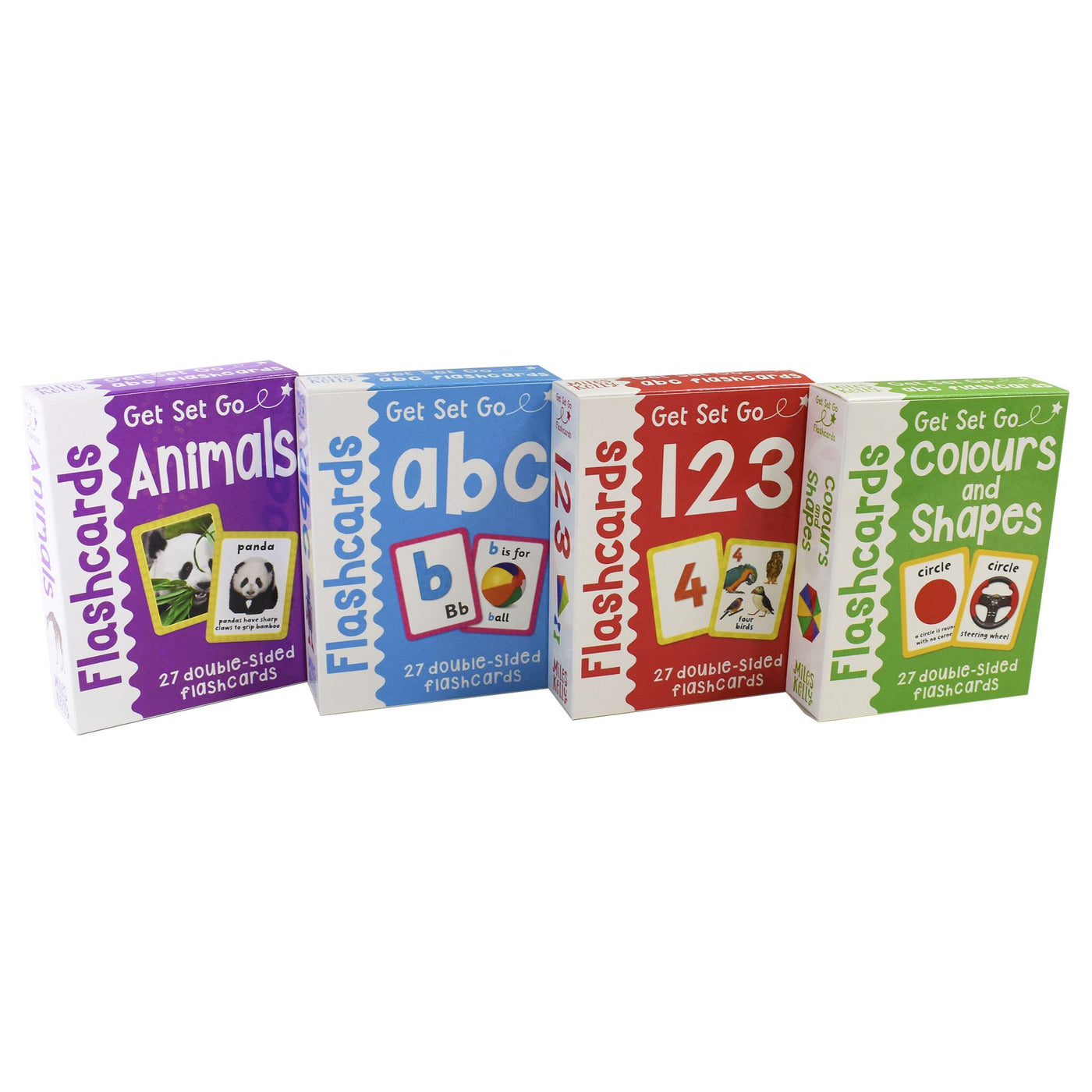 Flashcards pack - abc, 123, Animals, Colour & Shapes: Get Set Go By Su ...