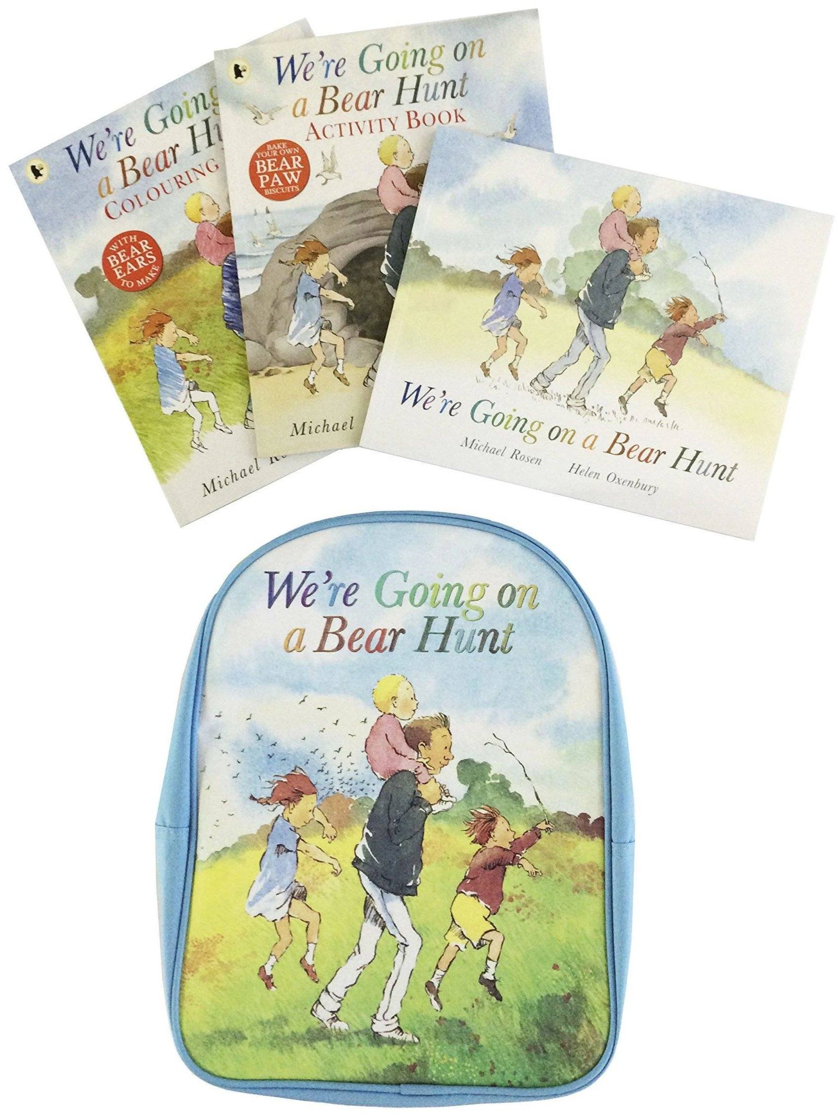 We're Going on a Bear Hunt Backpack and 3 Books Collection By Michael ...