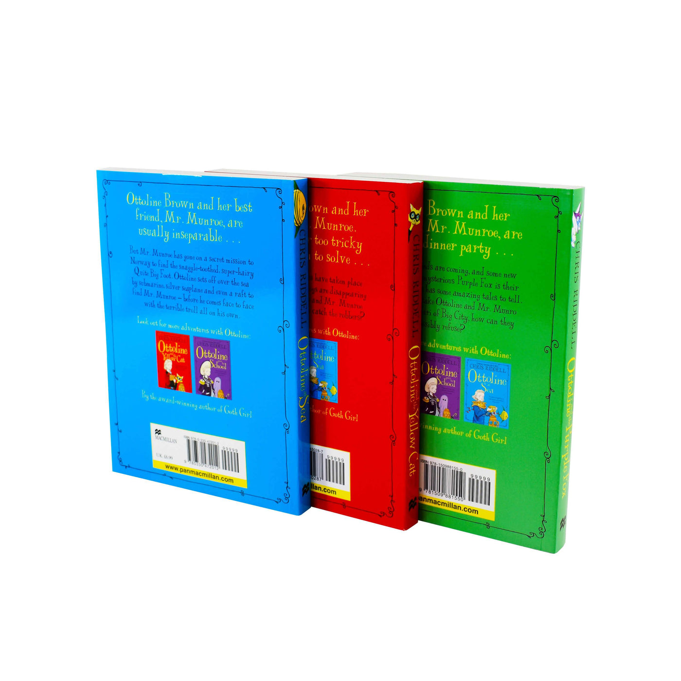 Ottoline By Chris Riddell: 3 Books Collection Set - Ages 7-9 - Paperba ...