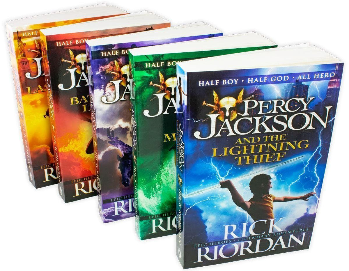 Percy Jackson Series by Rick Riordan 5 Books Collection Box Set - Ages ...