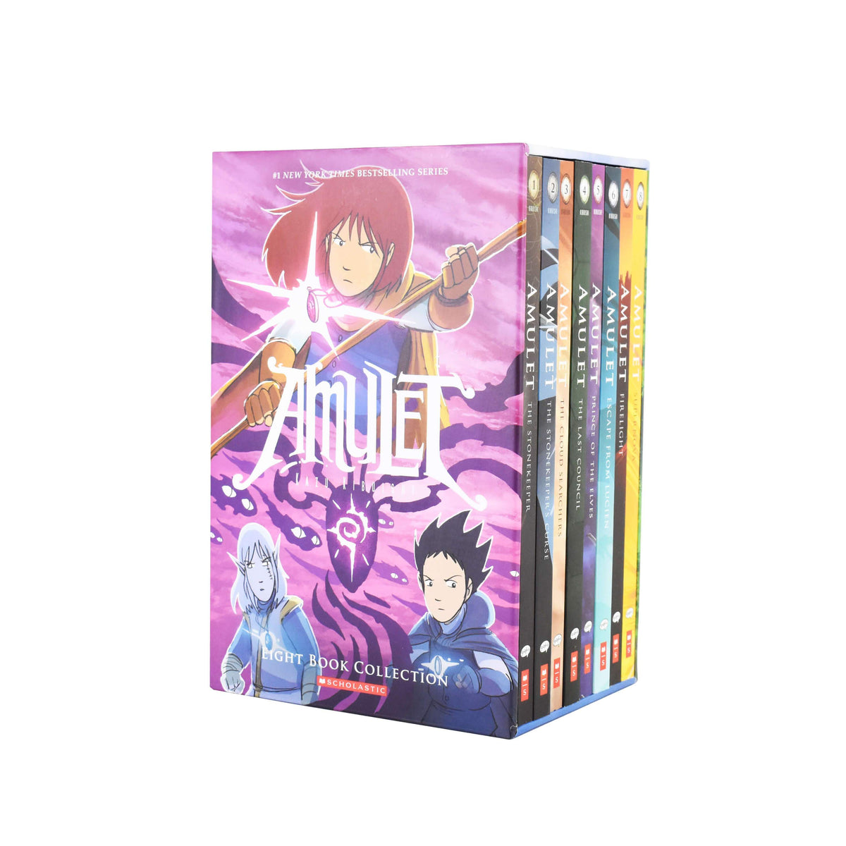 Amulet 8 Books Graphic Novel Box Set By Kazu Kibuishi - Age 9-14 - Pap ...