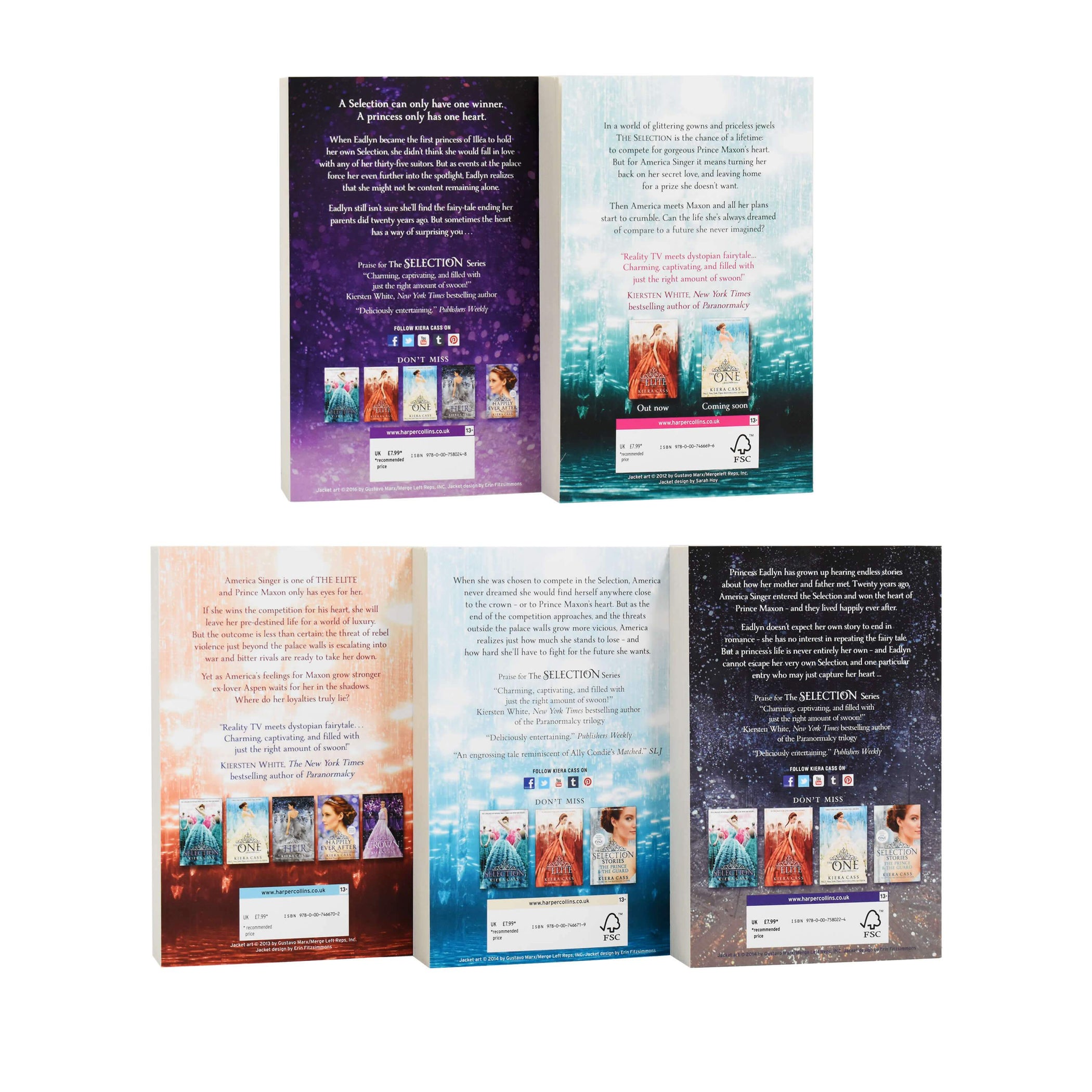 The Selection Series By Kiera Cass 5 Books Collection Set - Ages 13 ...