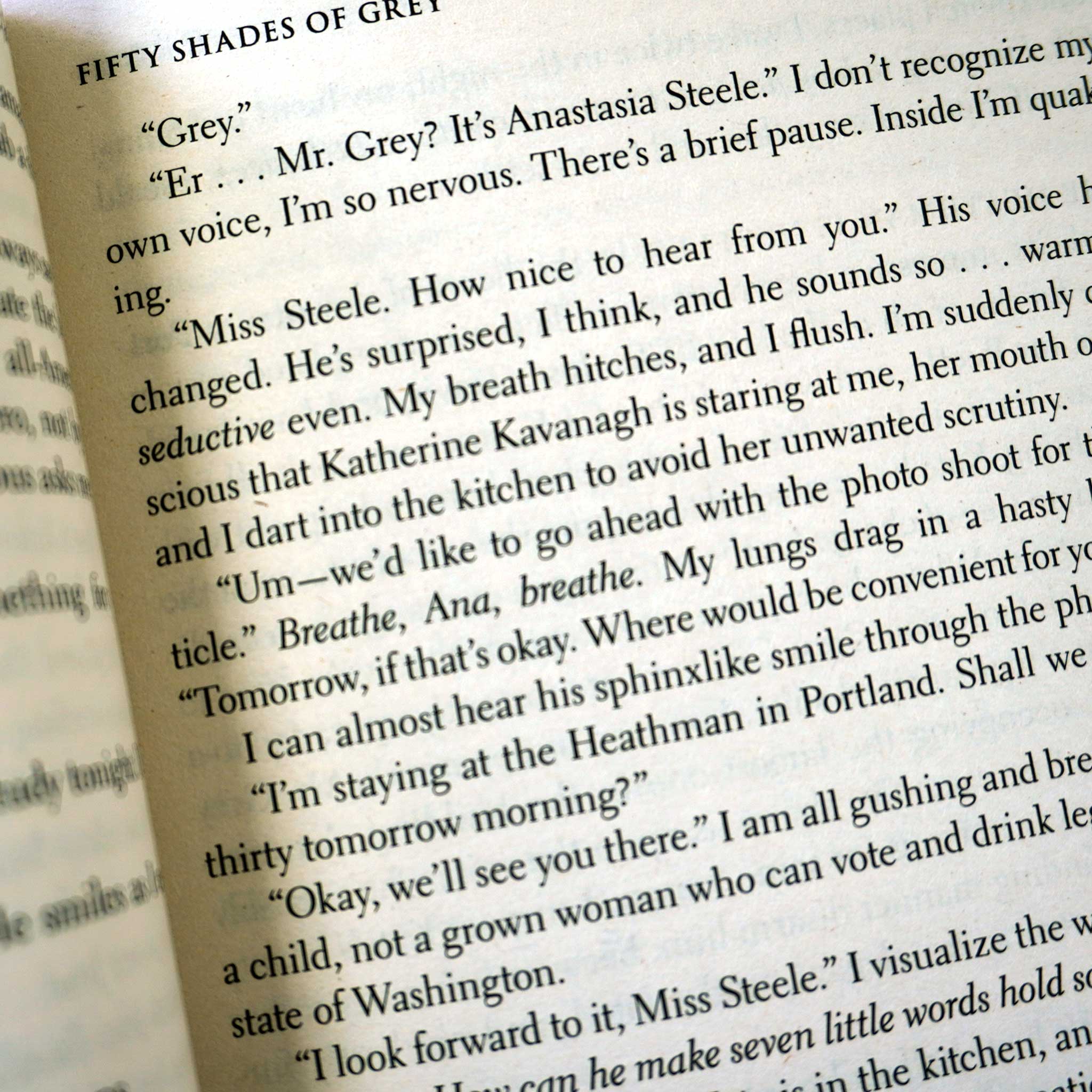 50 Shades Of Grey Book Pages