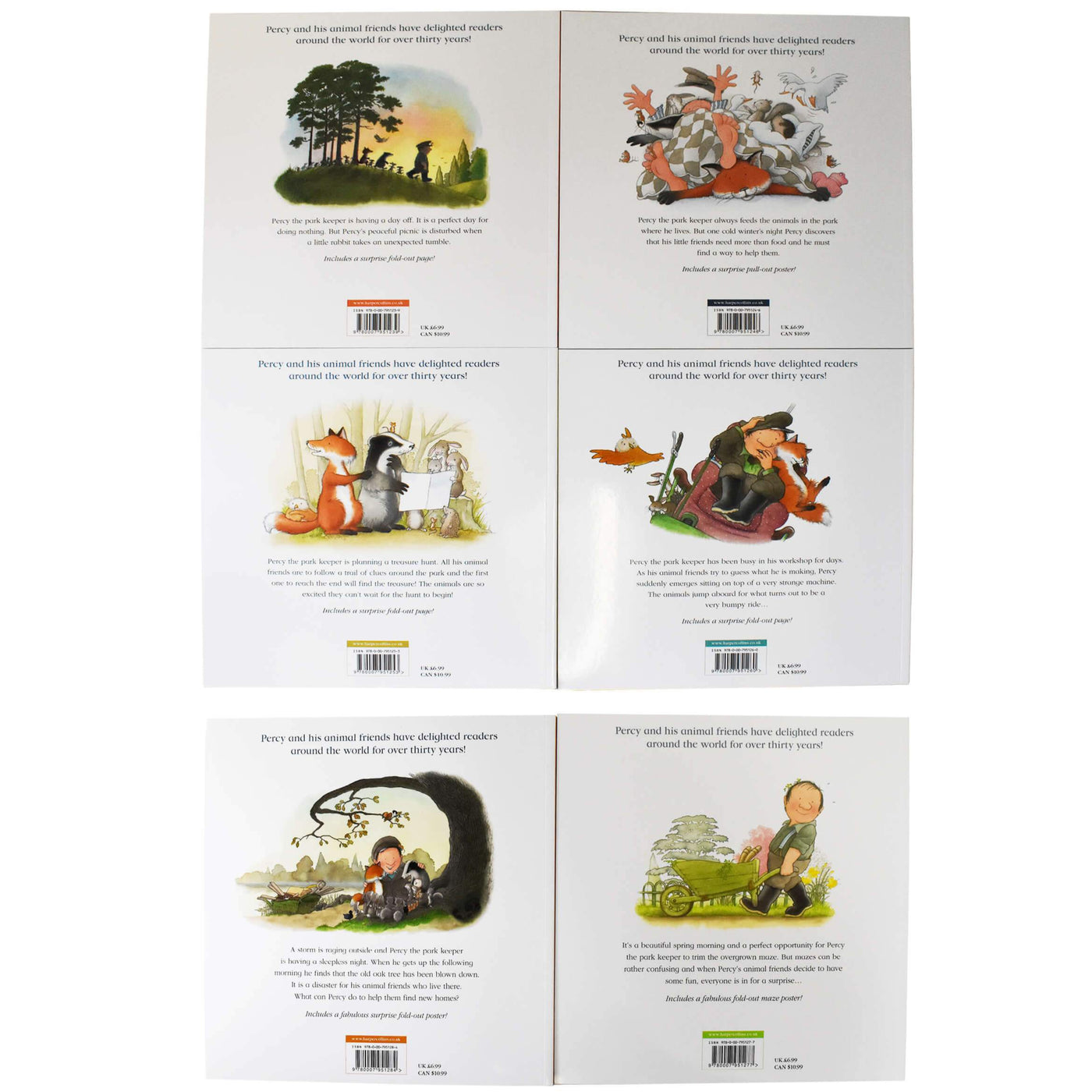 Percy the Park Keeper Series By Nick Butterworth 6 Books Collection ...