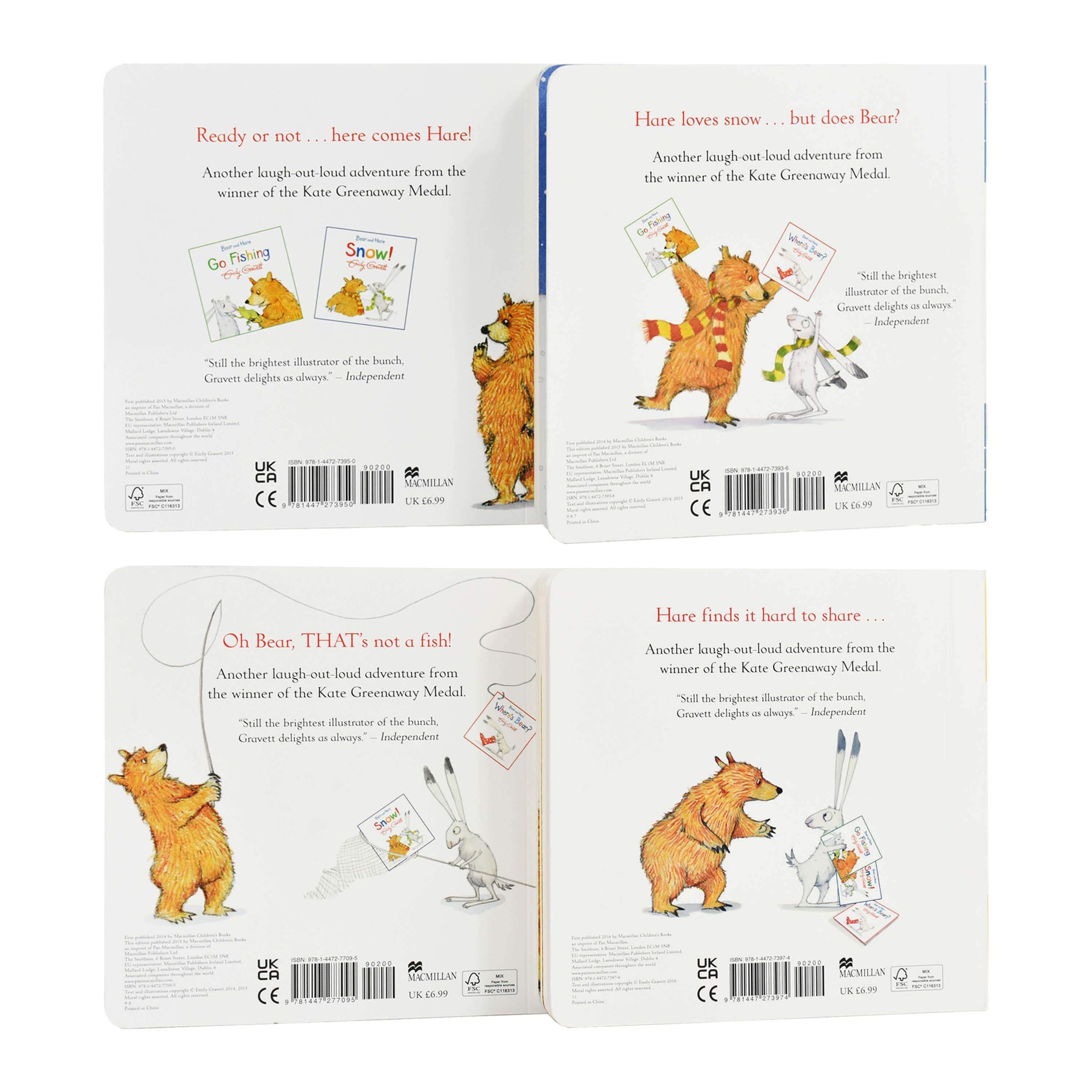 Bear and Hare 4 Books by Emily Gravett – Ages 0-5 – Board Book — Books2Door