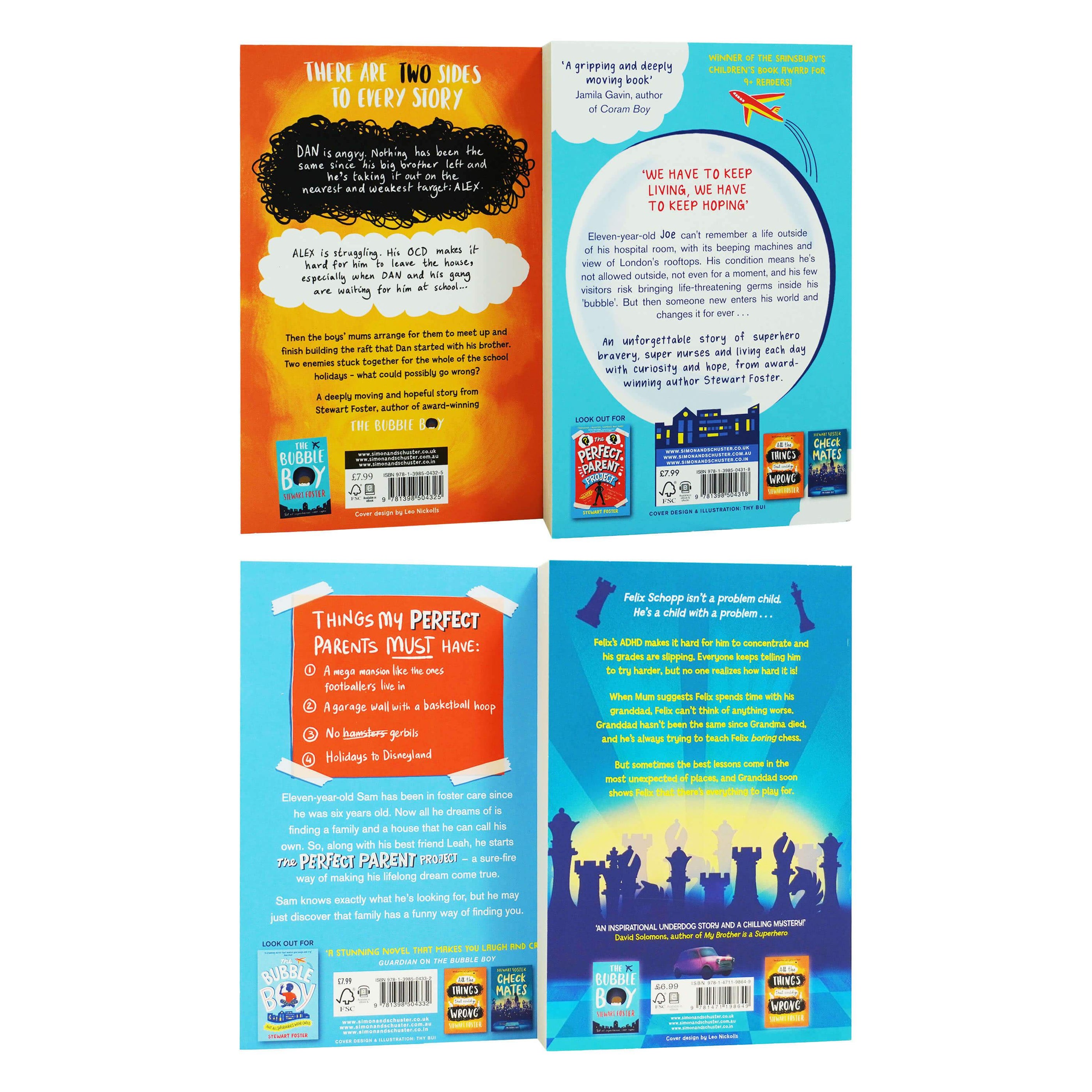 Stewart Foster The Bubble Boy 4 Books Collection Set - Ages 9-11 - Pap ...