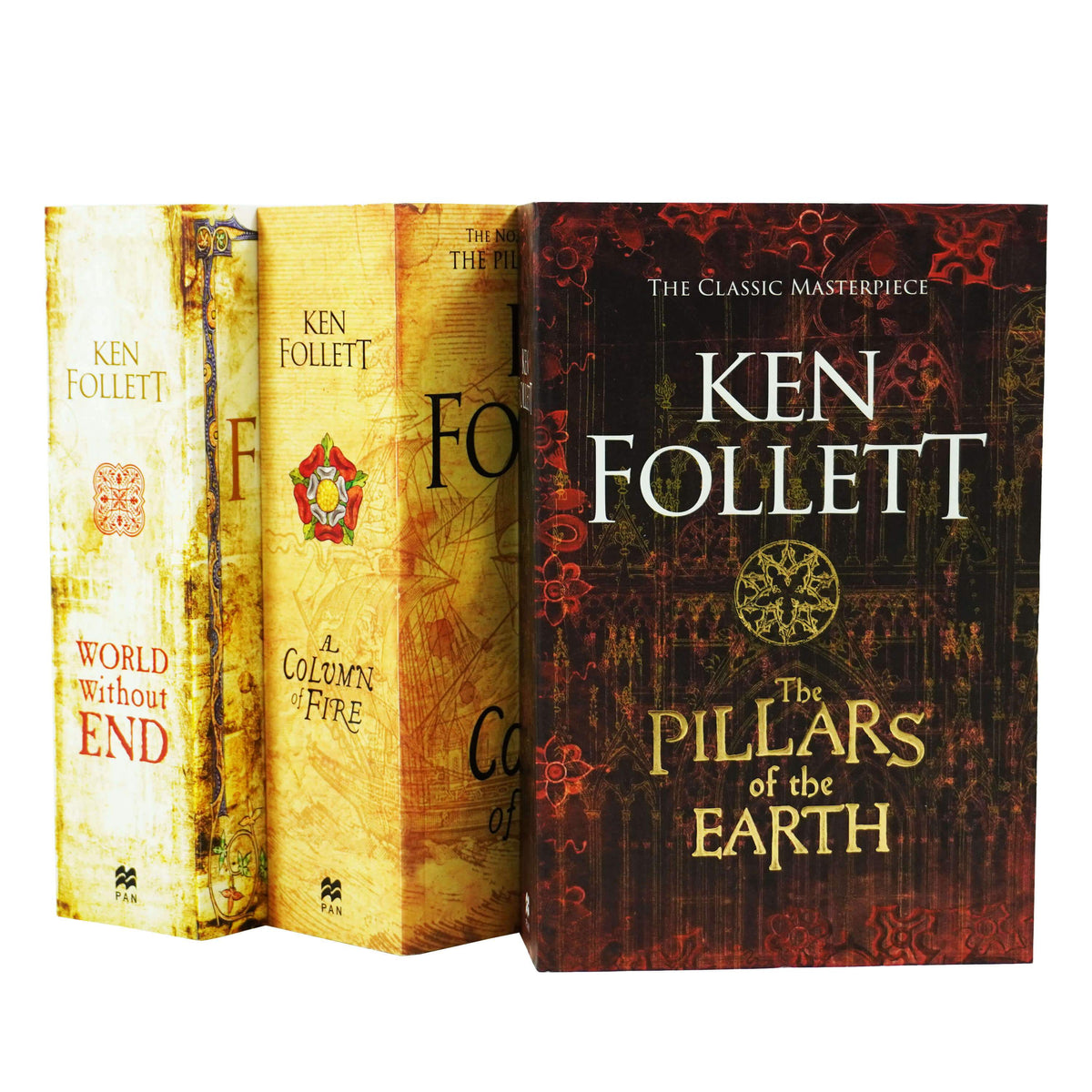 The Pillars of the Earth by Ken Follett: Kingsbridge Series 3 Books Co ...