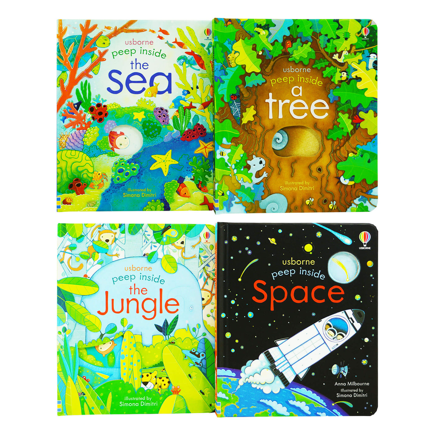 Usborne Peep Inside Gift Set 4 Books By Anna Milbourne – Ages 3+ - Boa ...