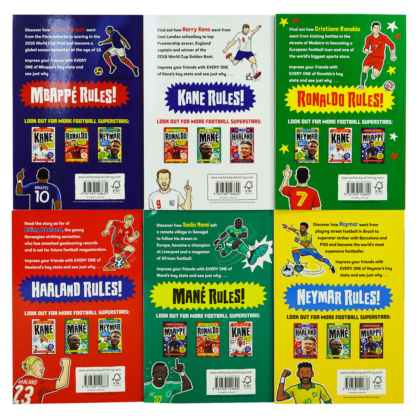 Football Superstars 6 Books Collection Set By Simon Mugford & Dan Gree ...