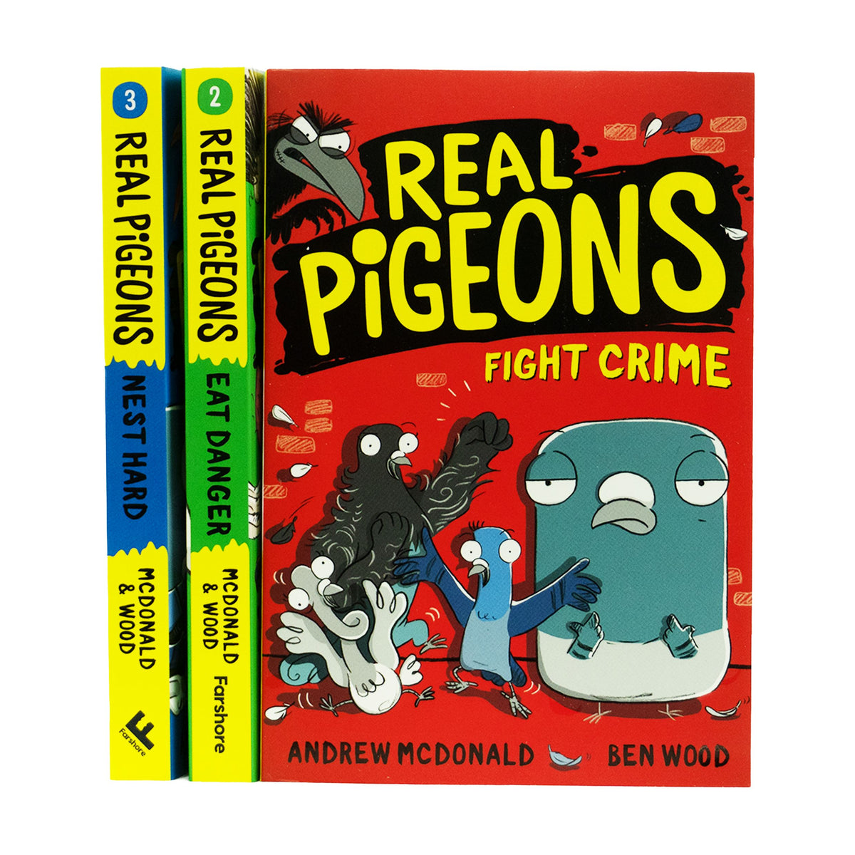 Real Pigeons Series Children Collection 3 Books Set By Andrew McDonald ...