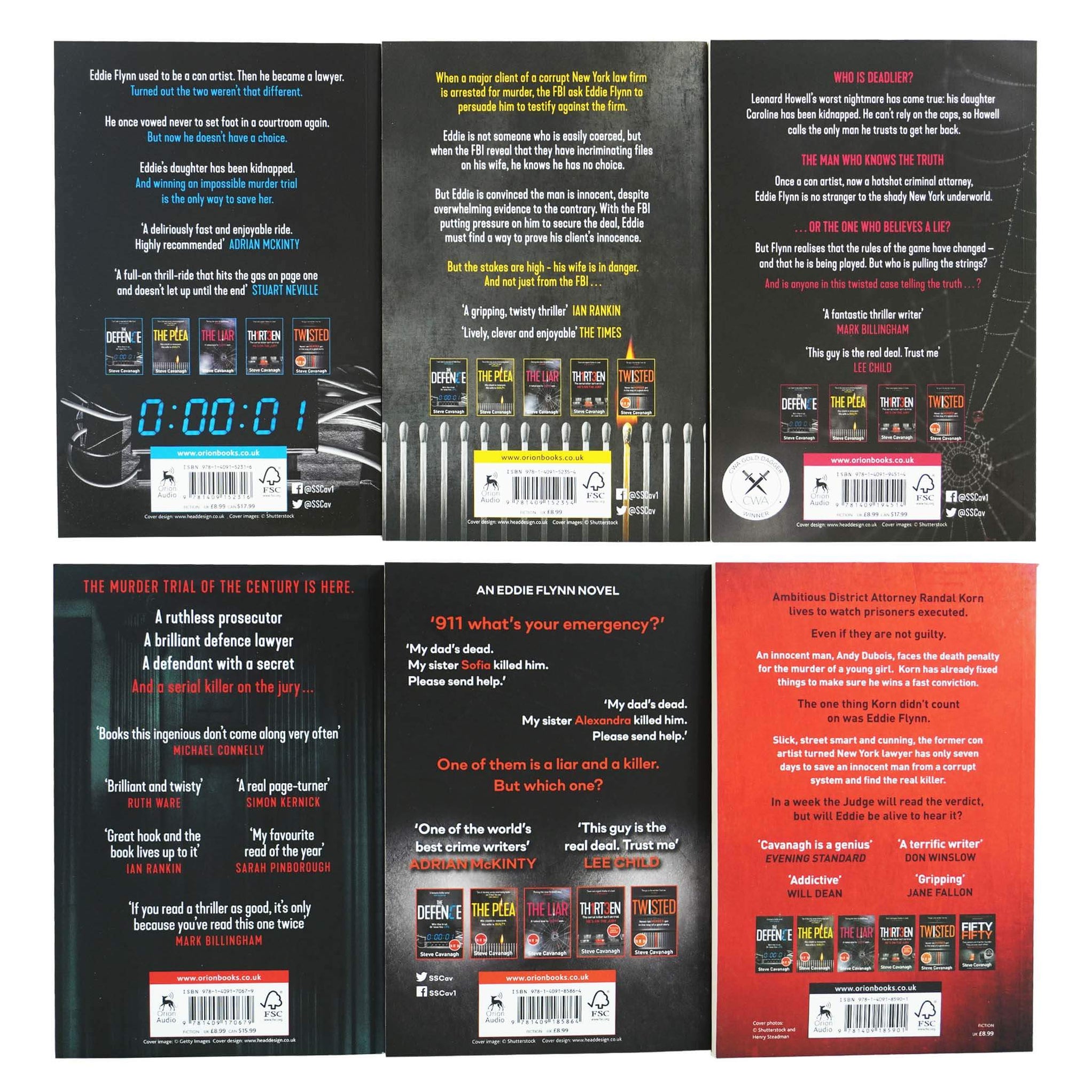 Eddie Flynn Series 6 Books Collection Set By Steve Cavanagh - Fiction ...