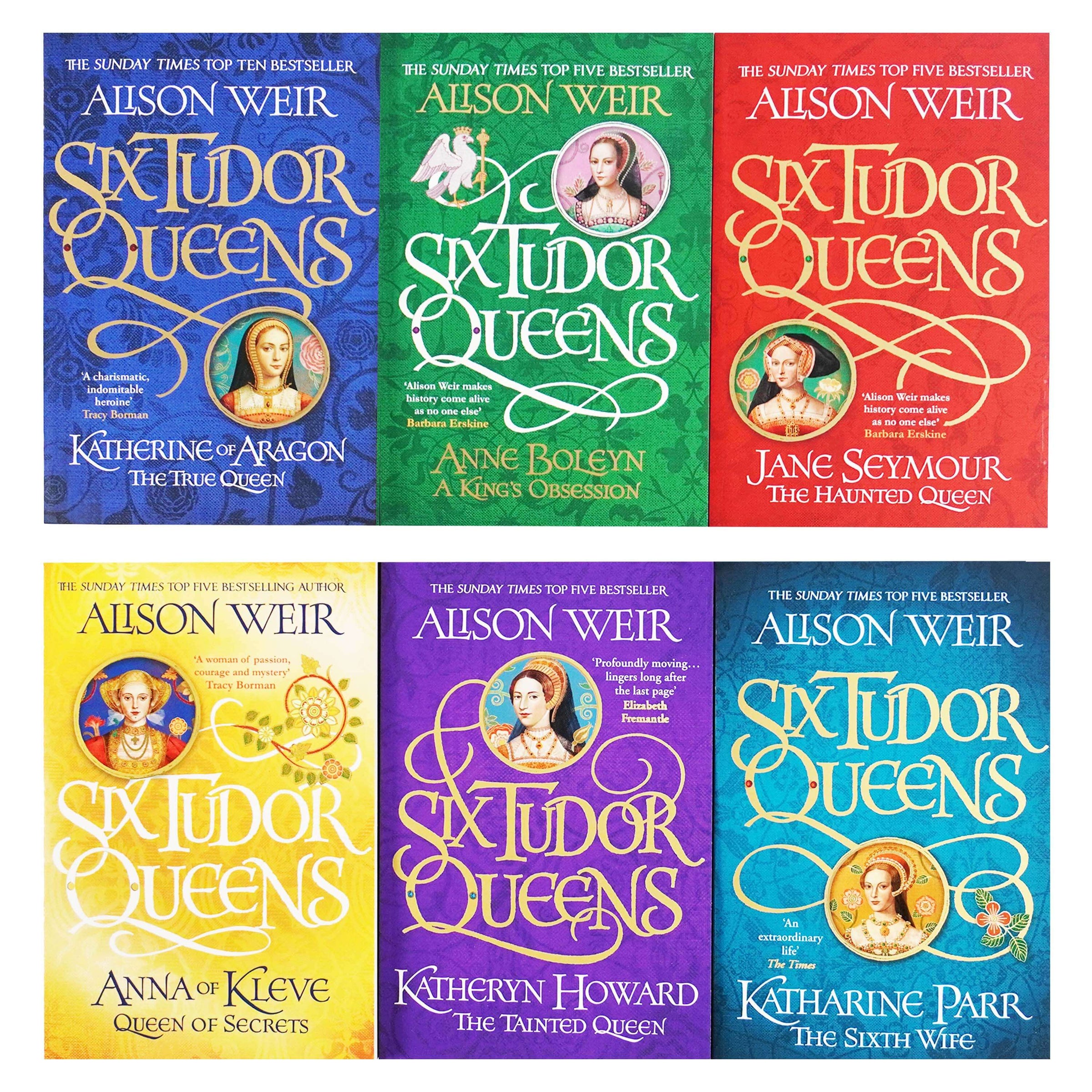 Six Tudor Queens Series By Alison Weir 6 Books Collection Set - Fictio ...