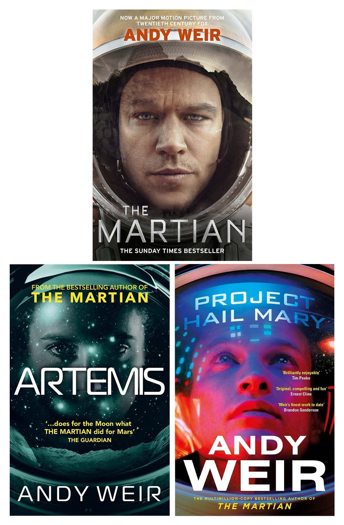 Andy Weir Collection (The Martian, Artemis & Project Hail Mary) 3 Book ...