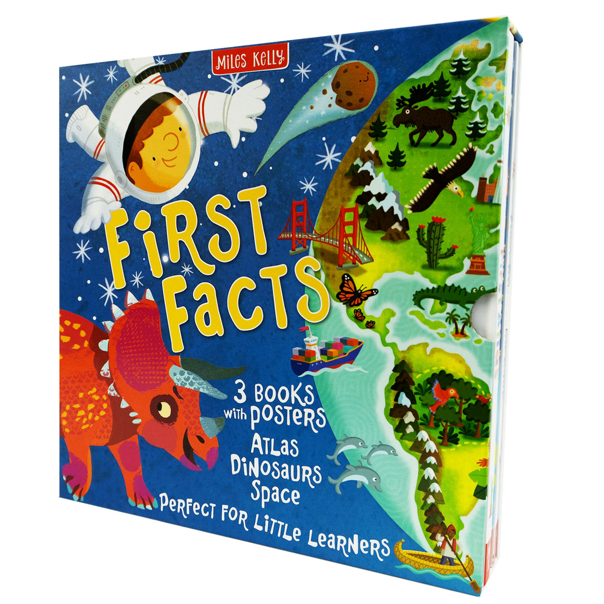 Children's First Facts Collection 3 Books Box Set With Posters (Atlas ...