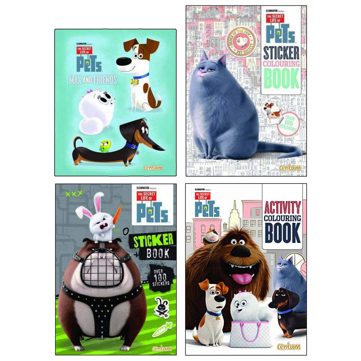 The Secret Life of Pets Sticker, Activity Colouring 4 Books Collection ...