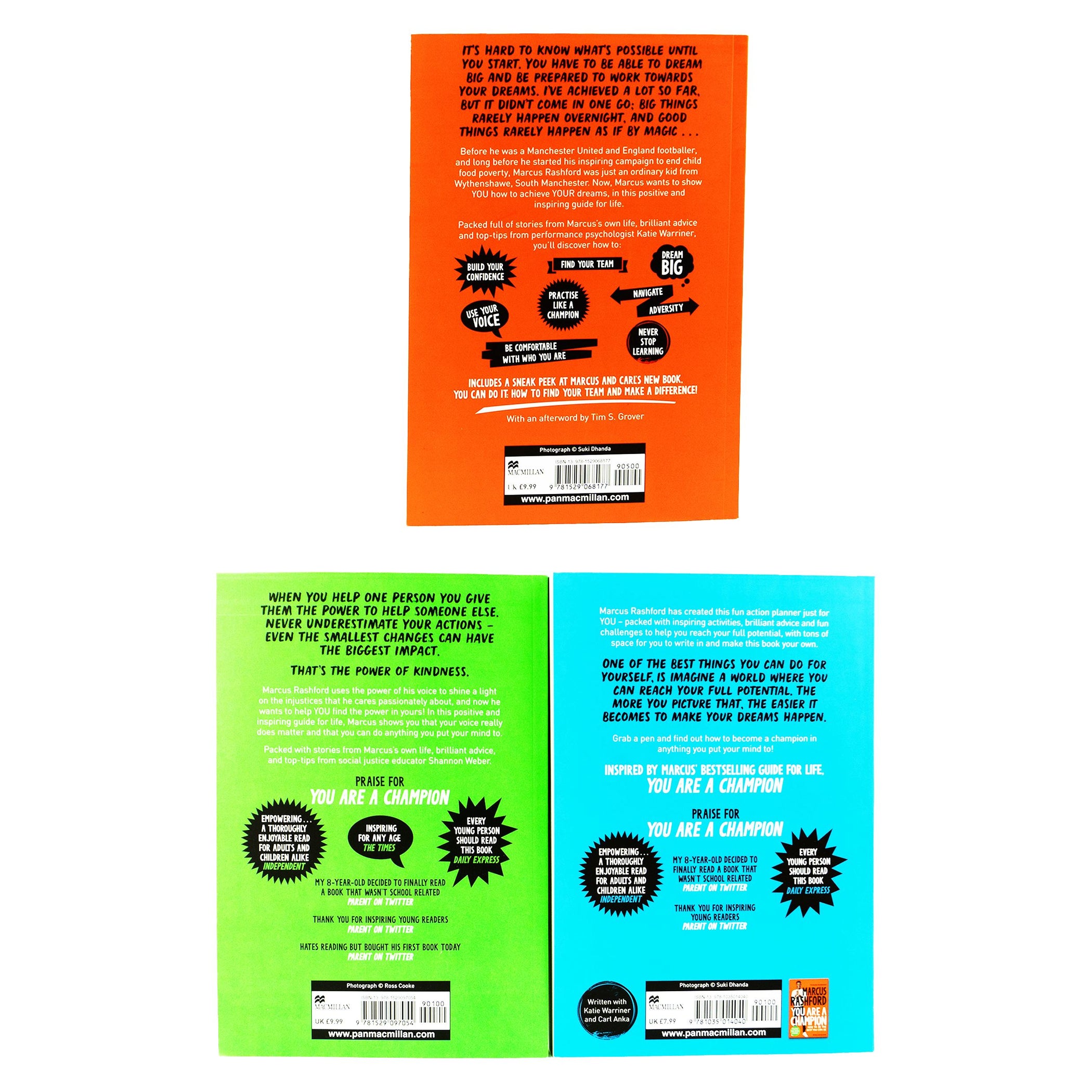 Marcus Rashford's You Are a Champion 3 Books Collection Set - Ages 10 ...
