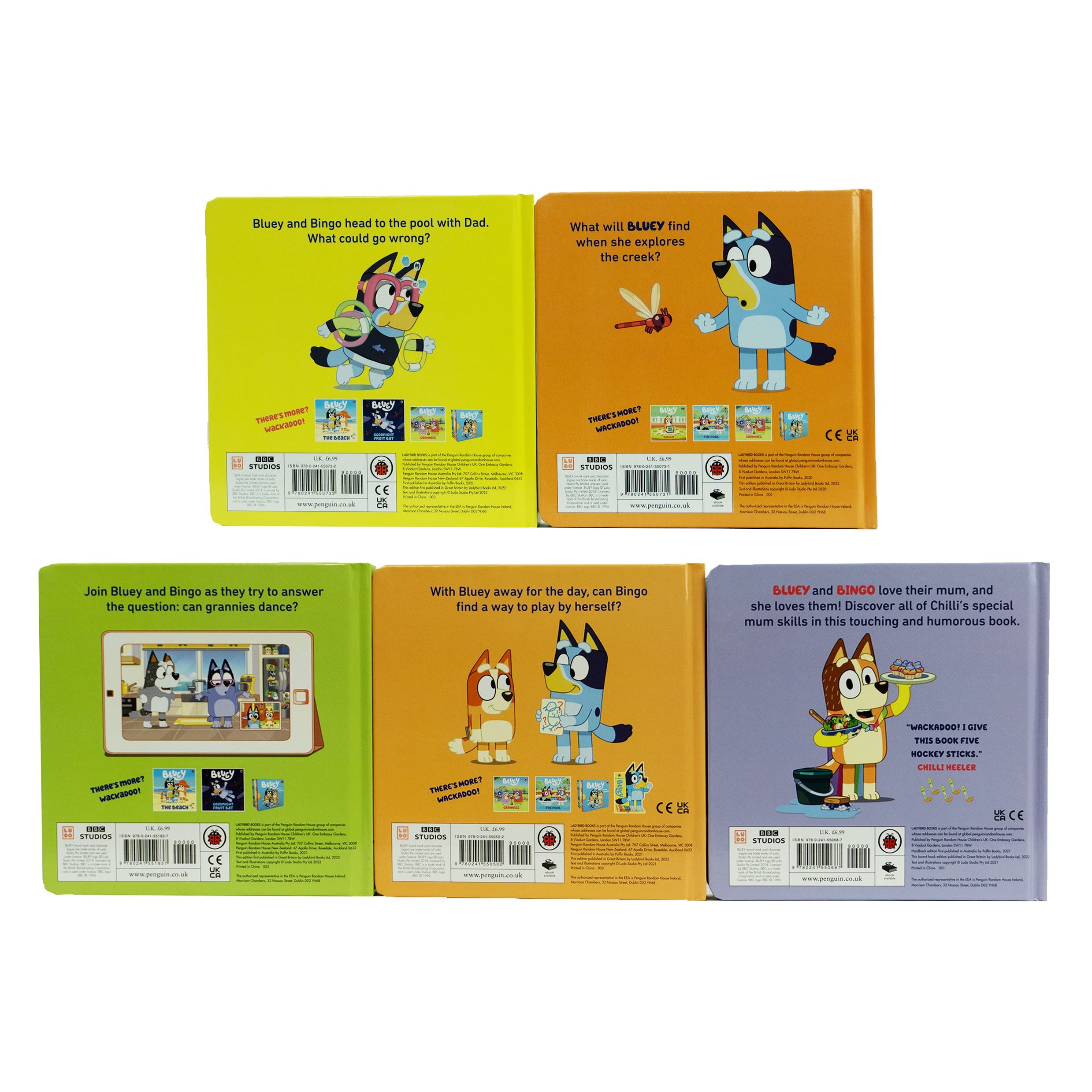 Bluey 5 Board Books Collection Set - Ages 3-7 - Board Book — Books2Door