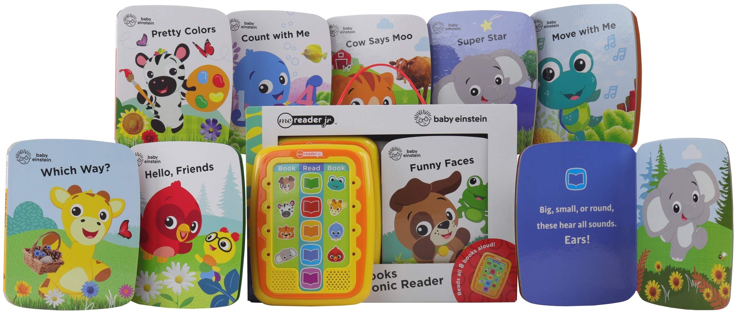 Baby Einstein Electronic Me Reader Jr. 8 Sound Book Library By by Lesl ...