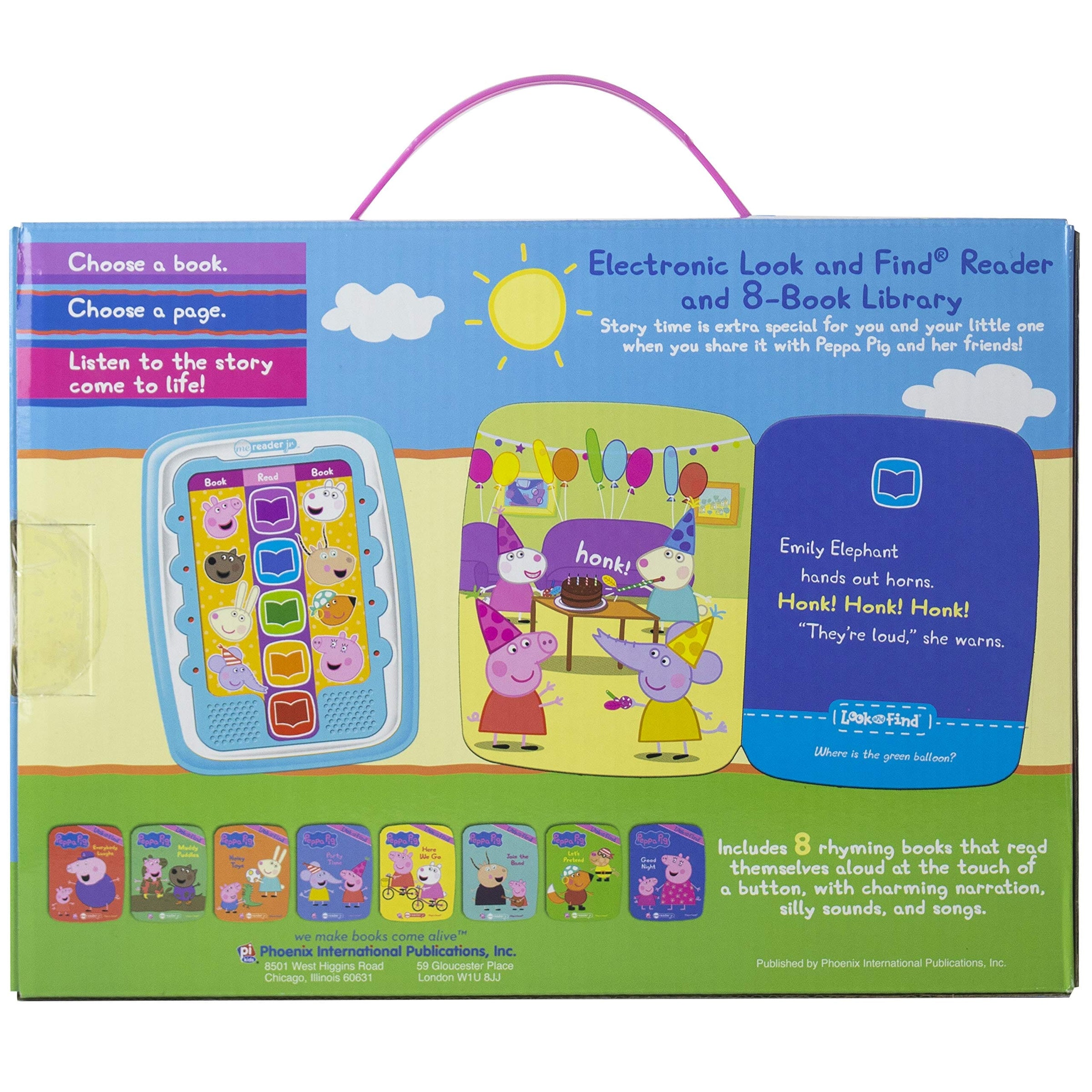 Peppa Pig - Electronic Me Reader Jr and 8 Look and Find Sound Book Lib ...
