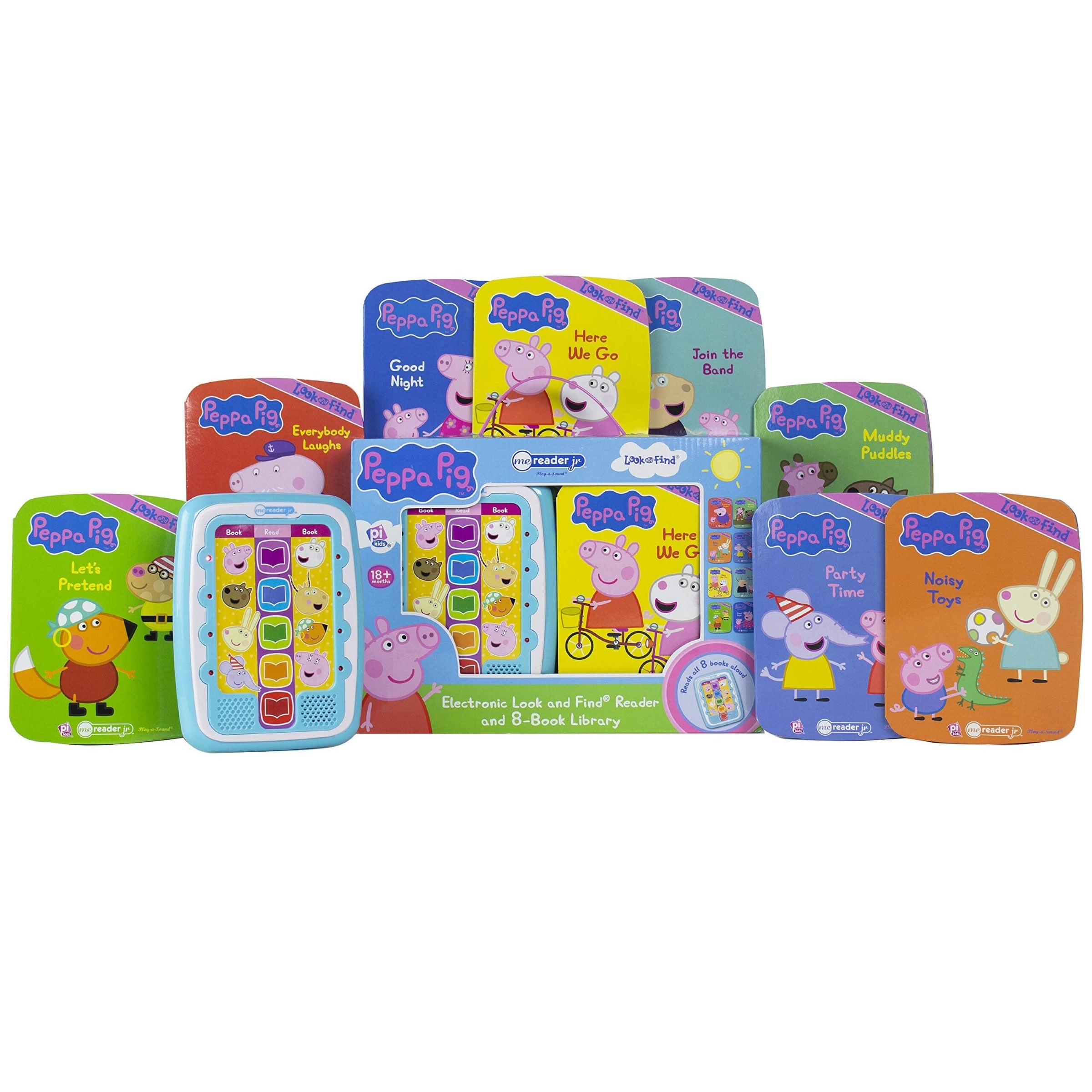 Peppa Pig - Electronic Me Reader Jr and 8 Look and Find Sound Book Lib ...